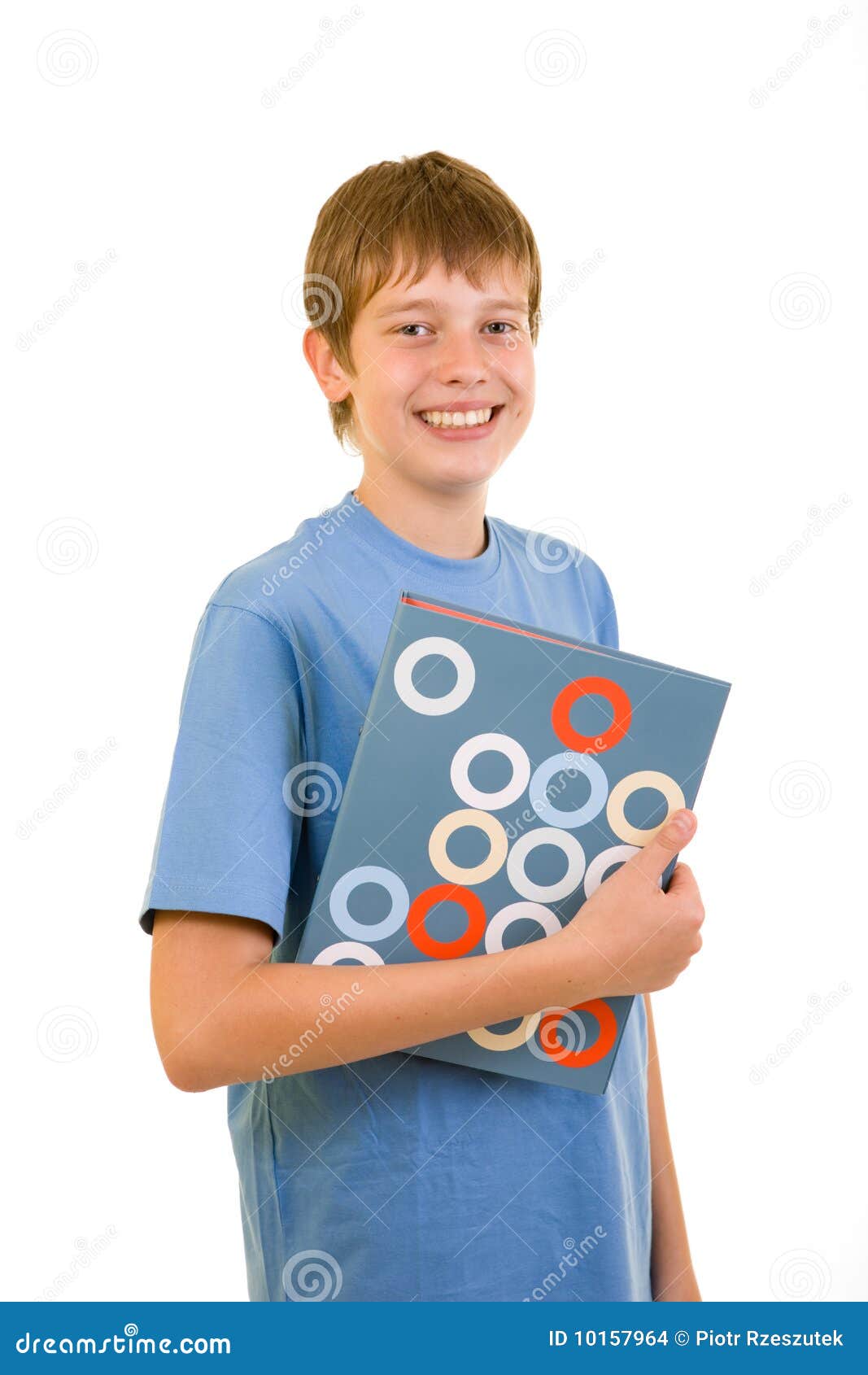 Smiling Student with Colorful Books Stock Photo - Image of holding ...