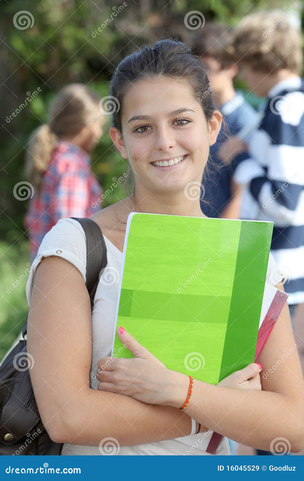 Smiling student girl stock image. Image of summer, teenager - 16045529