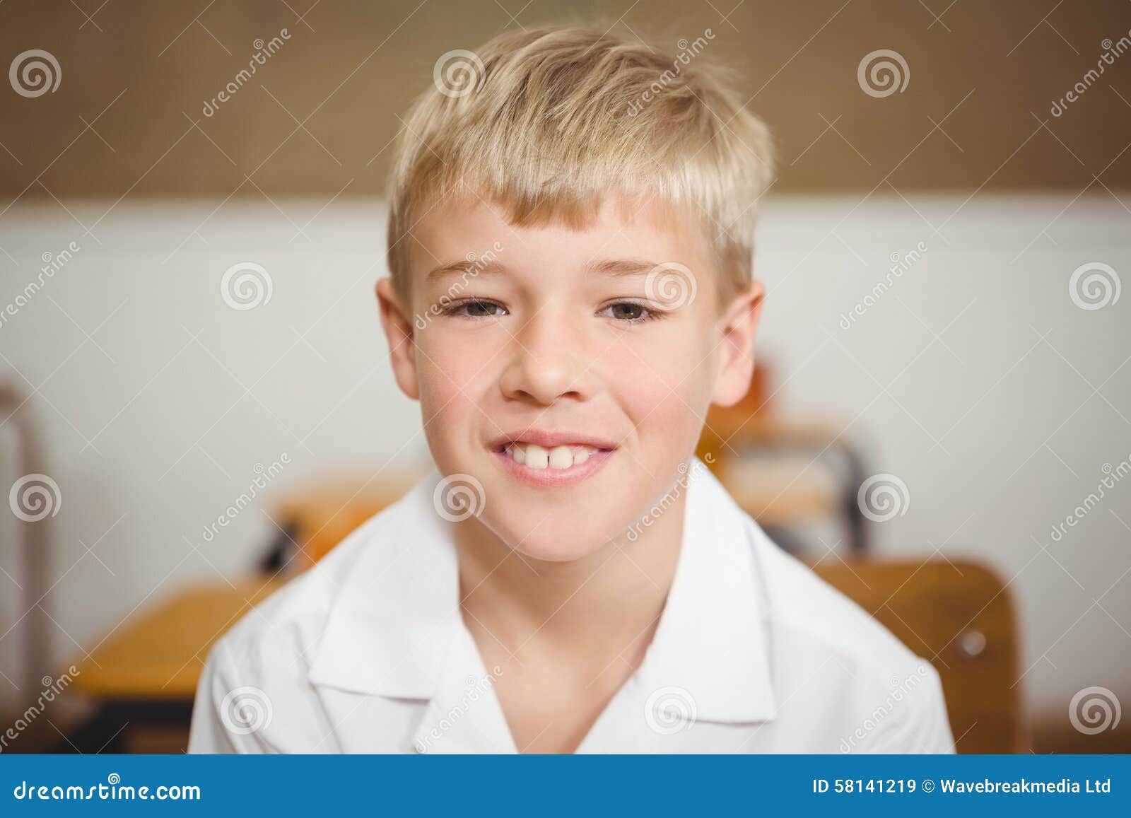 Smiling Student Looking at Camera Stock Image - Image of back, pupil ...
