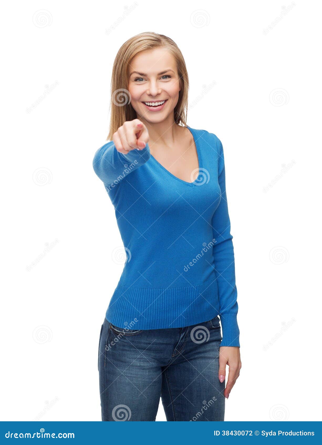Smiling Student Pointing Finger at You Stock Photo - Image of happy ...
