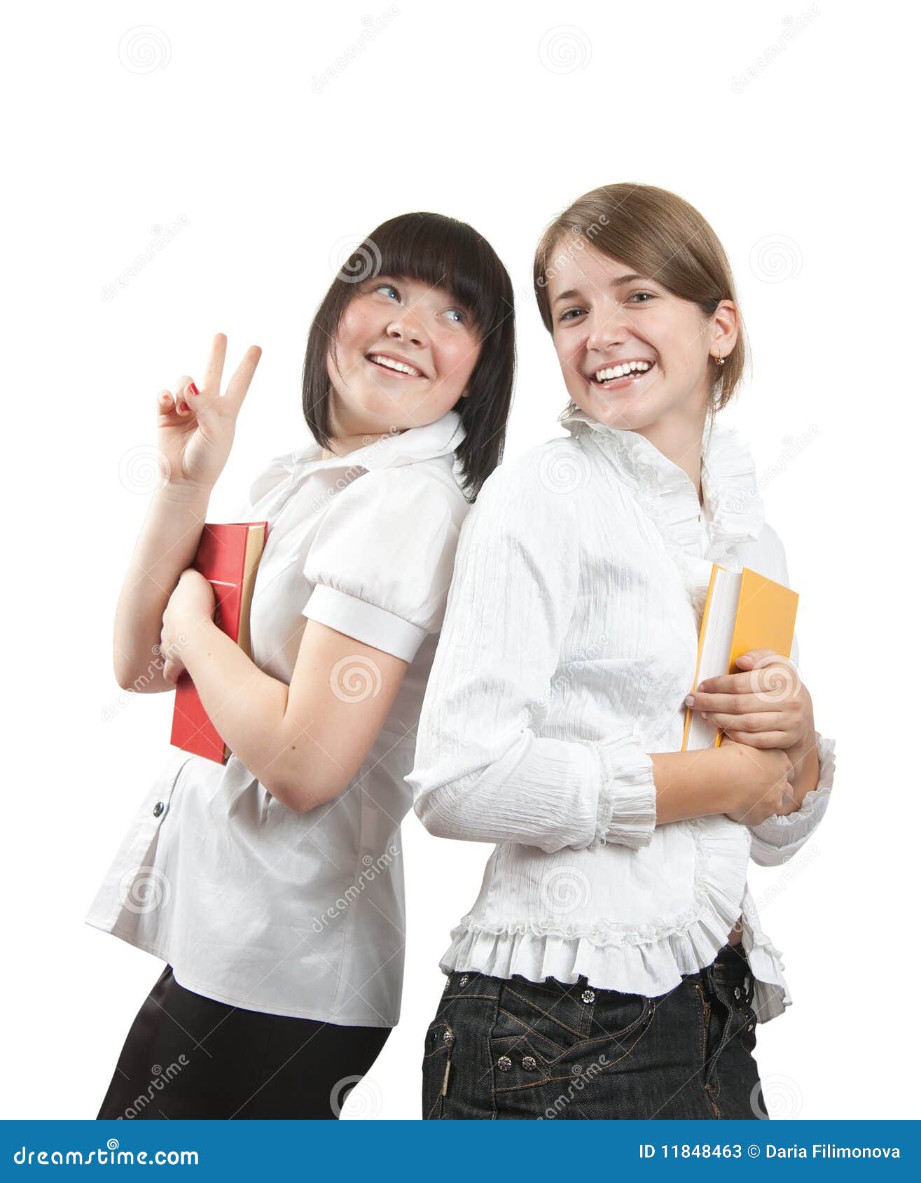 Smiling students stock image. Image of female, studying - 11848463