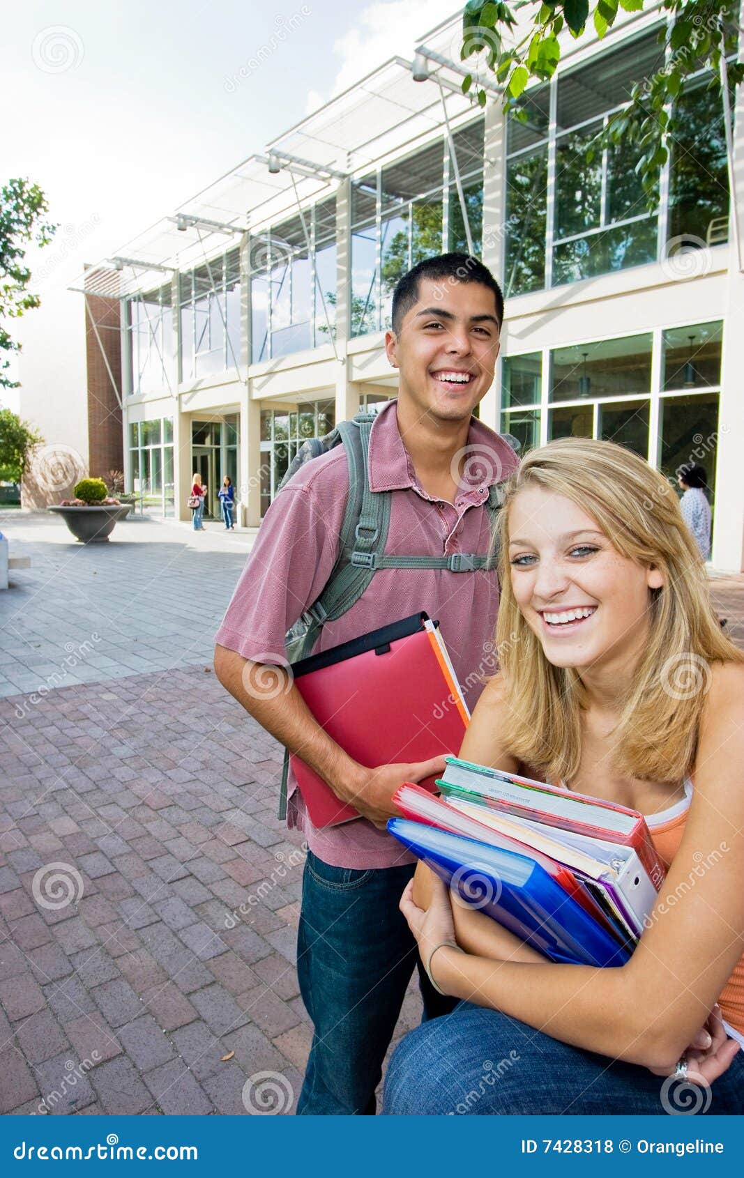 Smiling Students stock photo. Image of education, files - 7428318