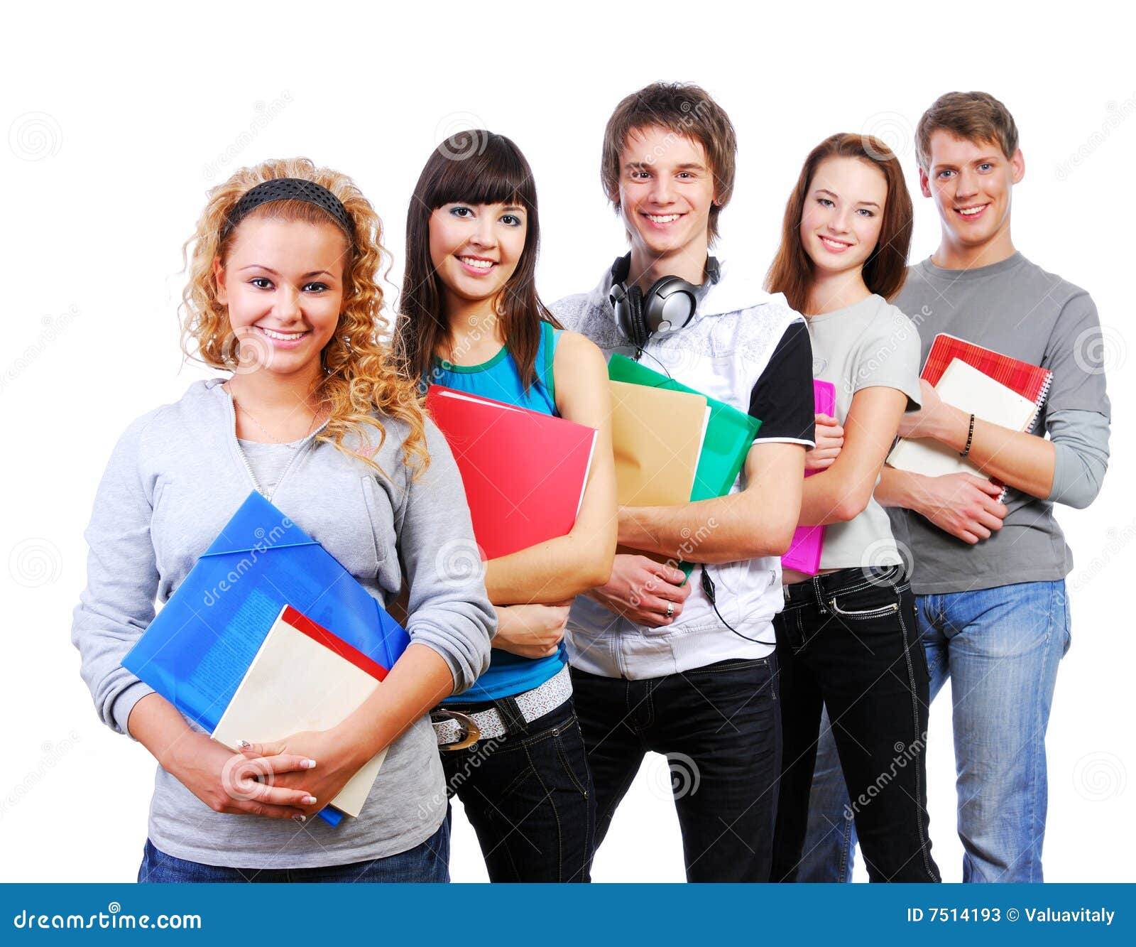 Smiling students stock image. Image of girl, caucasian - 7514193