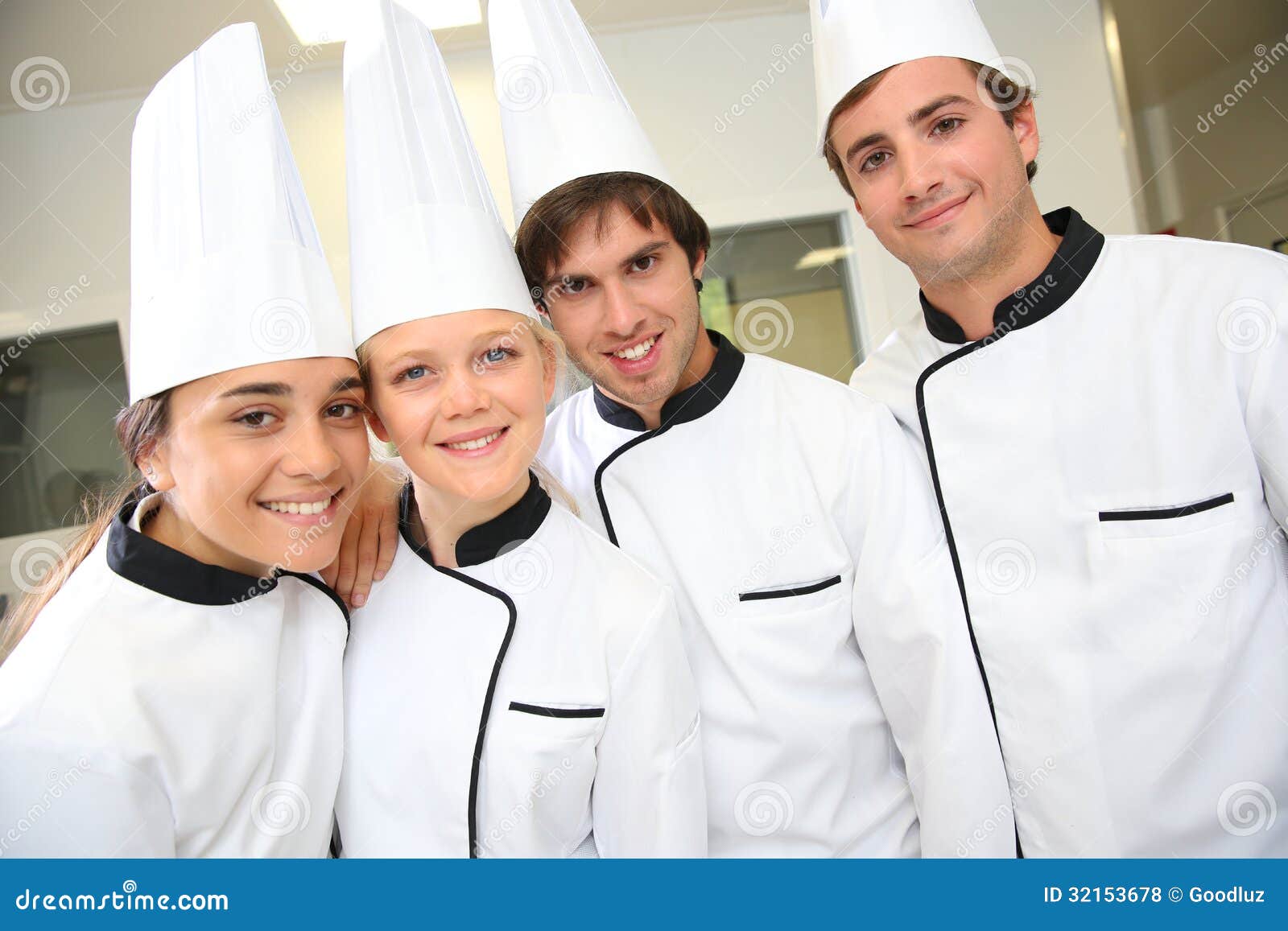 Smiling Students in Cooking Class Stock Photo - Image of restaurant ...