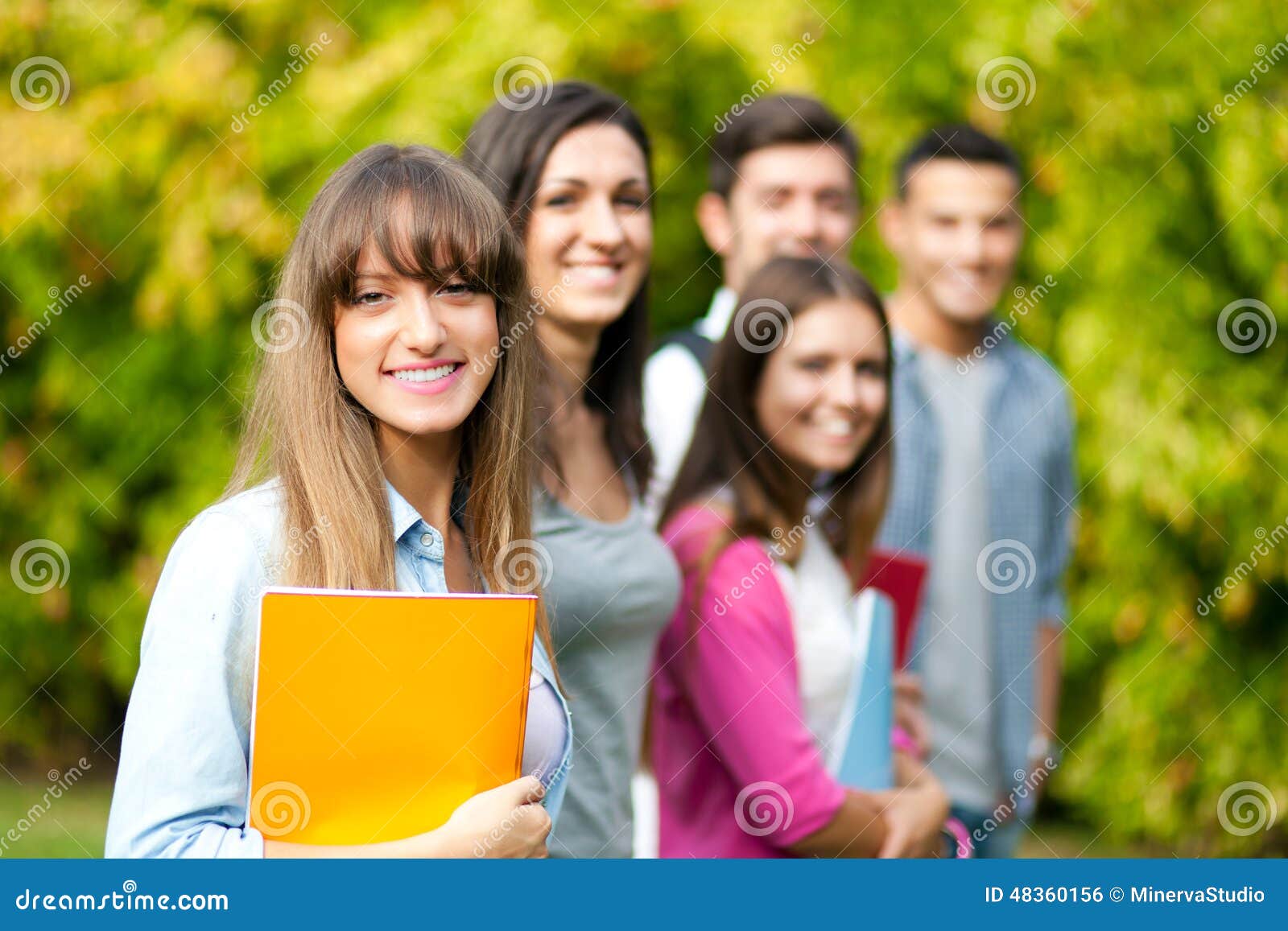 Smiling students group stock photo. Image of scholastic - 48360156