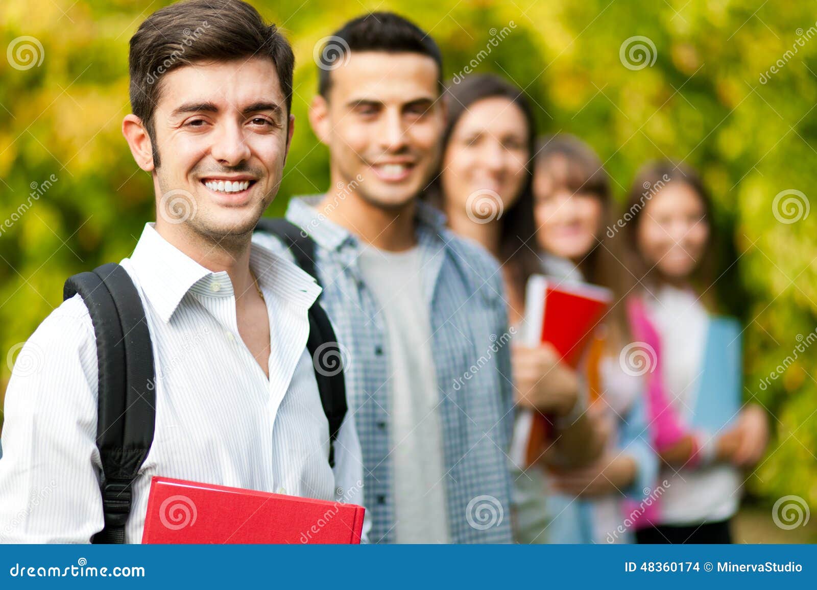 Smiling students group stock photo. Image of bachelor - 48360174