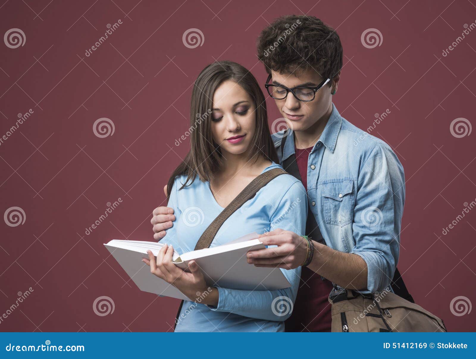 Smiling Students Studying Together Stock Image - Image of aspirations ...