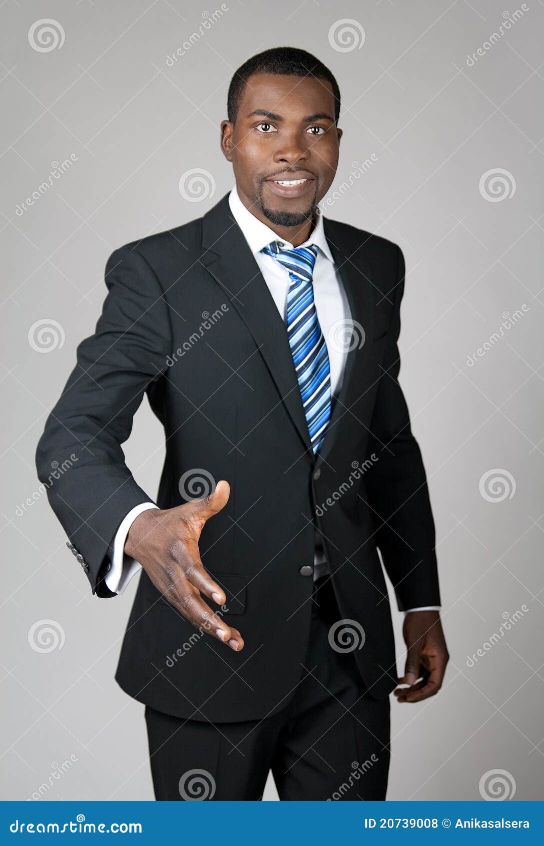 Smiling Successful Businessman Giving Hand Stock Photo - Image of ...