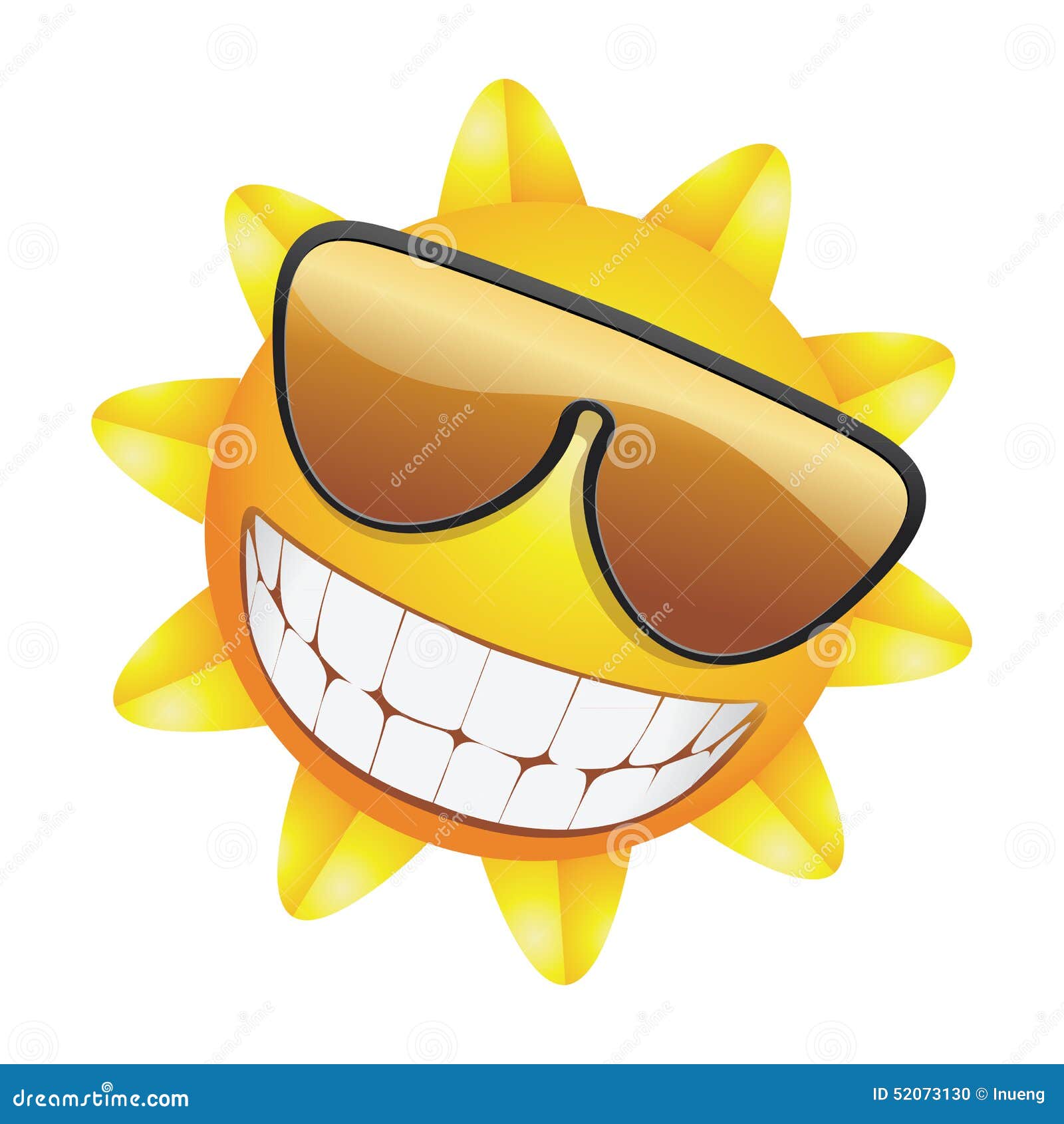 Smiling Sun stock vector. Illustration of elegance, icon - 52073130