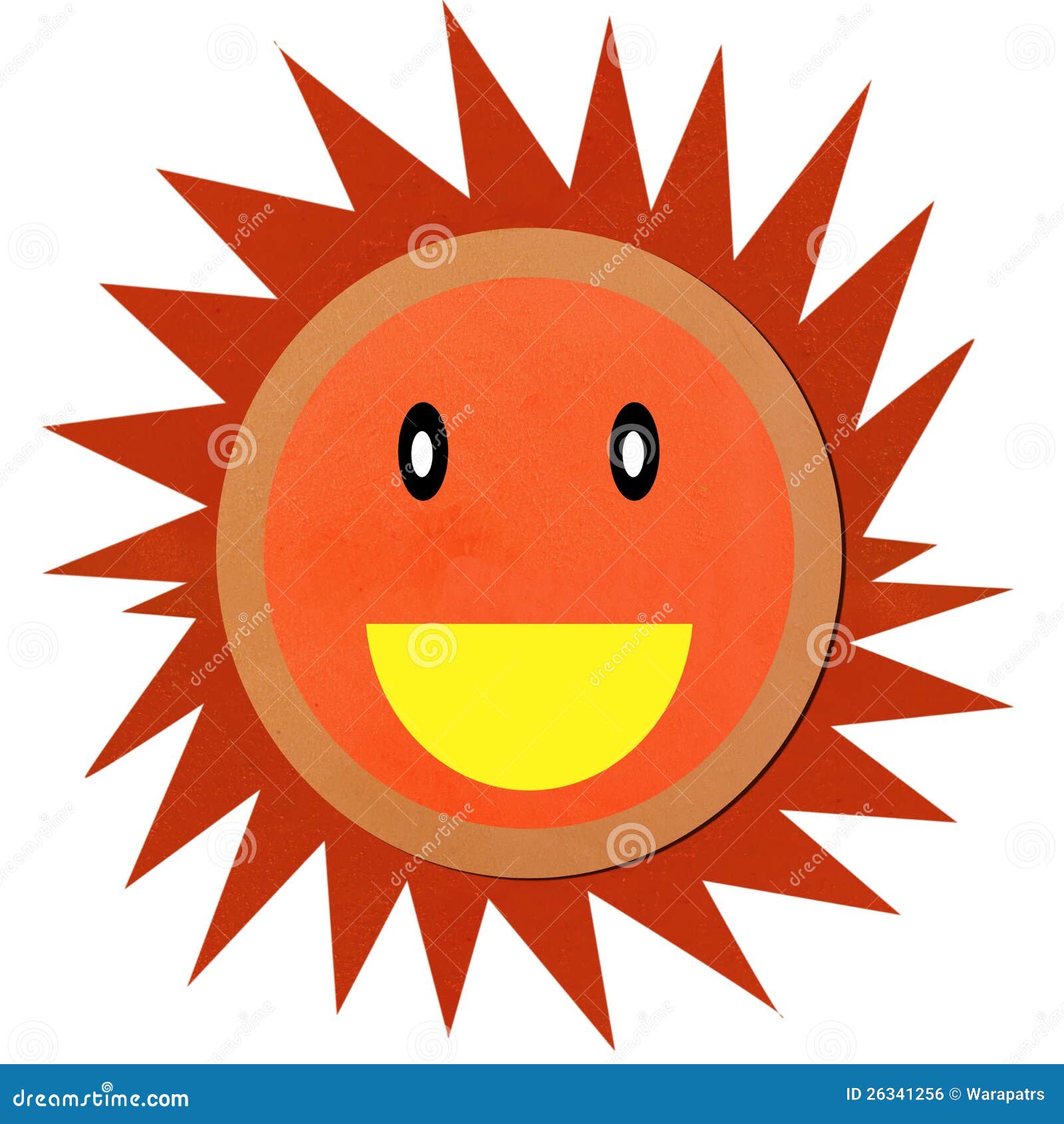 Smiling sun made form clay stock illustration. Illustration of graphics ...