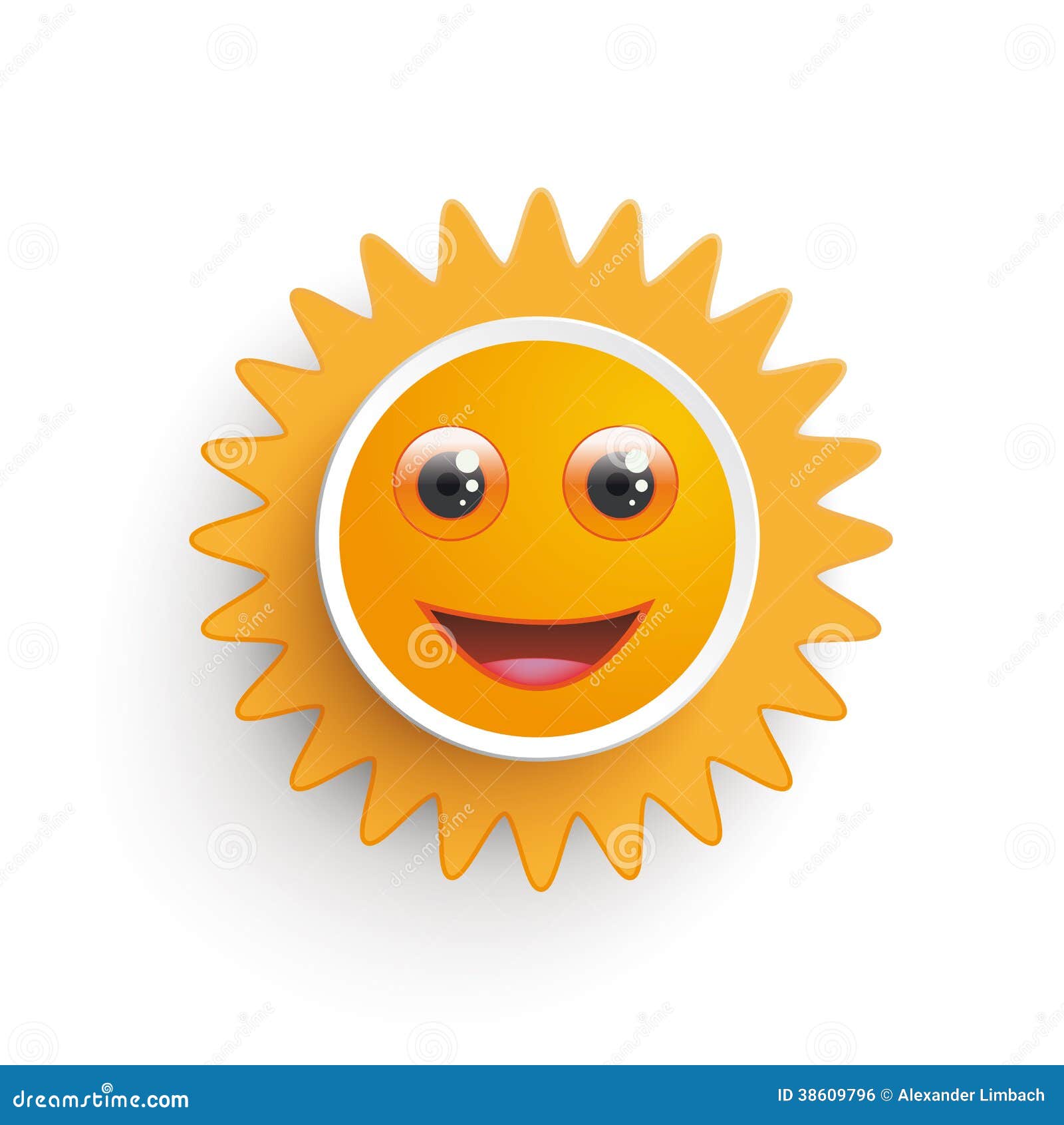 Smiling Sun stock vector. Illustration of nature, smiling - 38609796