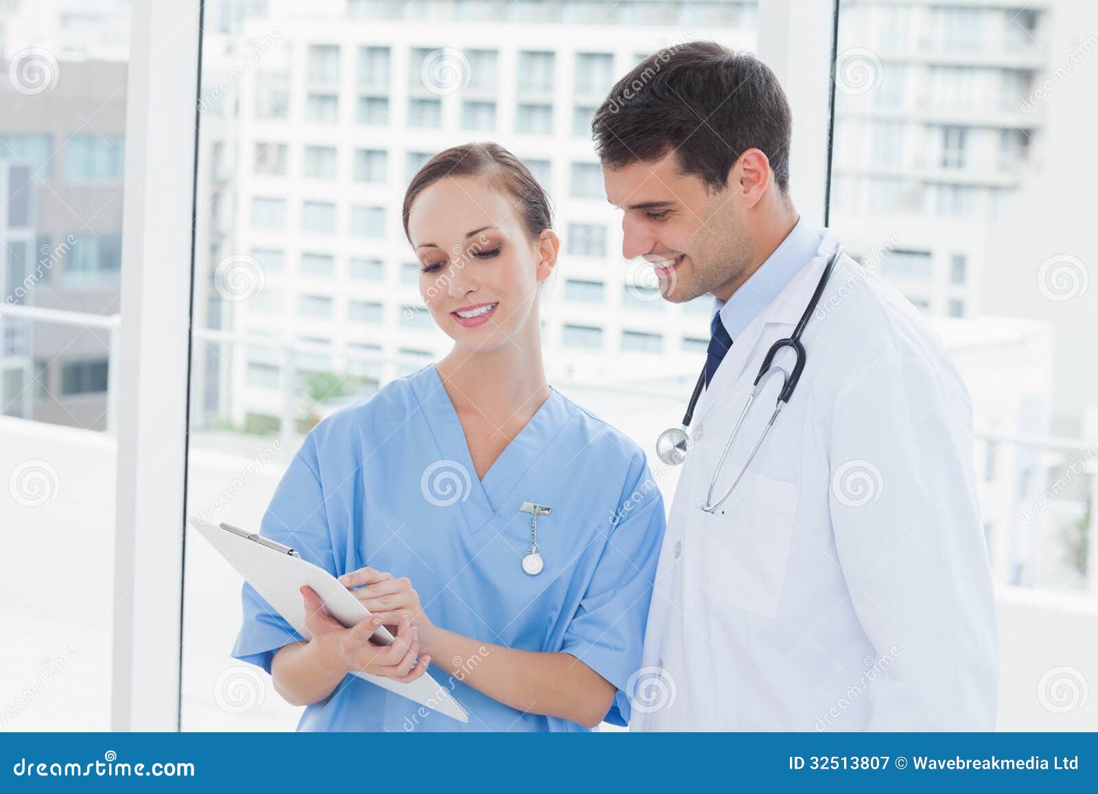 Smiling Surgeon and Doctor Working Together Stock Image - Image of ...