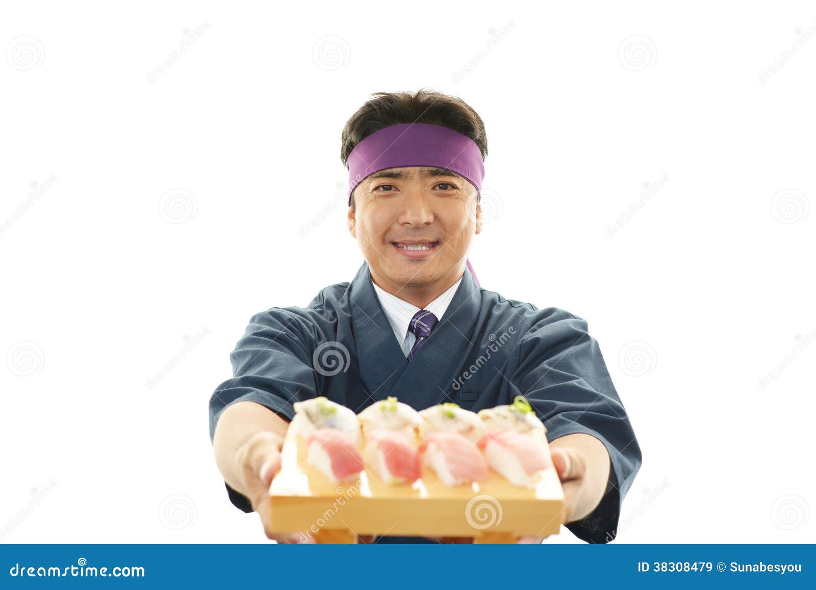 Smiling sushi chef stock image. Image of copy, healthy - 38308479