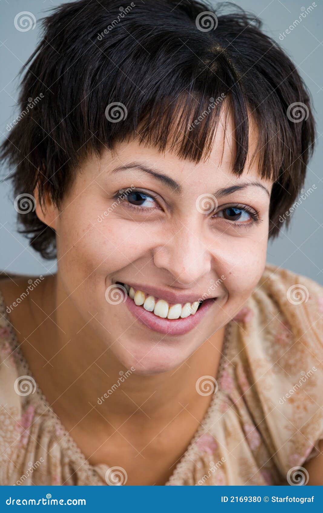 Smiling sweetly stock photo. Image of brunette, gorgeous - 2169380