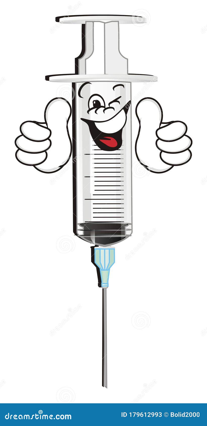 Happy syringe with hands stock illustration. Illustration of addiction ...