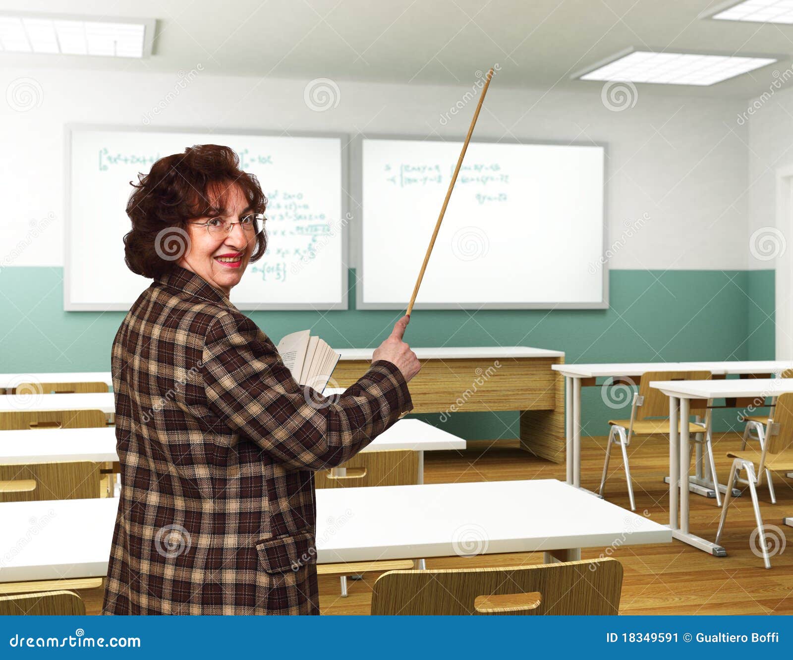 Smiling teacher stock image. Image of school, teaching - 18349591