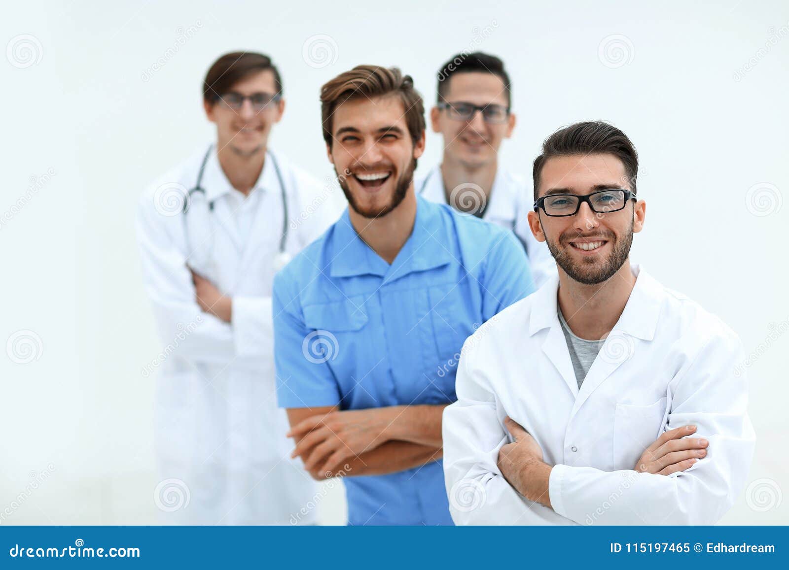 Smiling Team of Young Doctors. Stock Image - Image of friends, medical ...