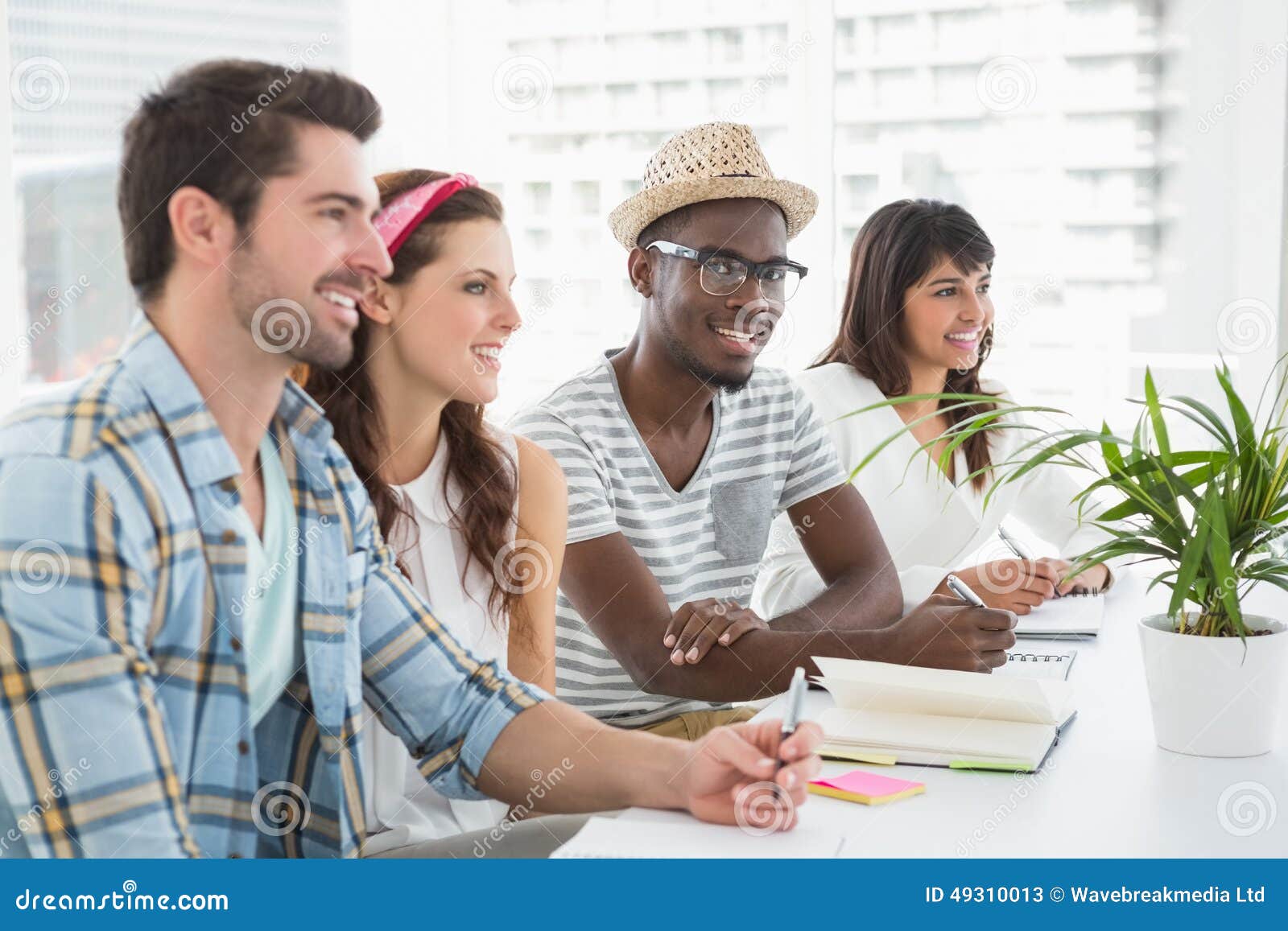 Smiling Teamwork Holding Blank Sign Stock Image | CartoonDealer.com ...