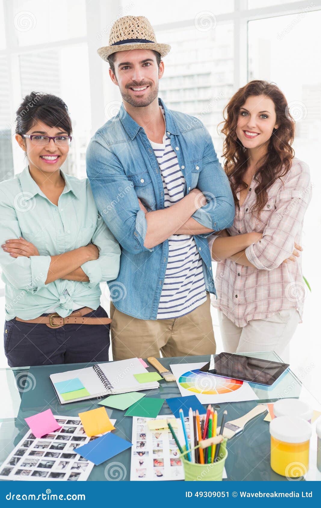 Smiling Teamwork Holding Blank Sign Stock Image | CartoonDealer.com ...