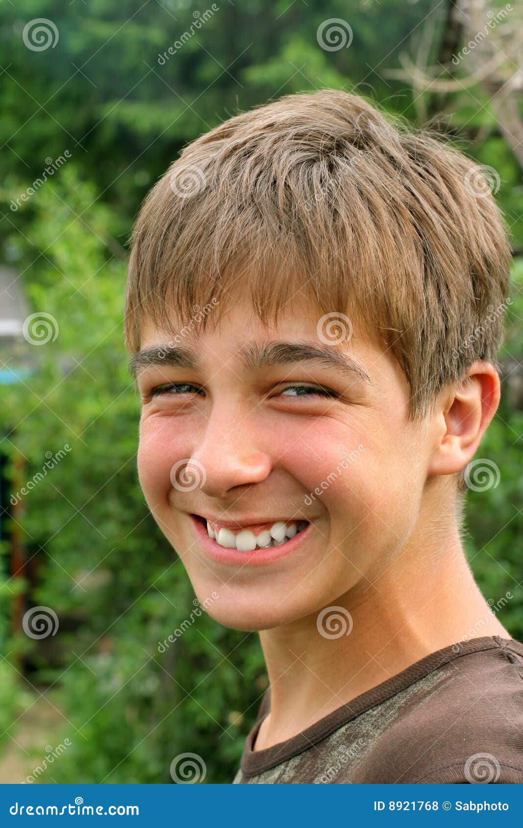 Smiling teenager stock photo. Image of close, head, adolescence - 8921768