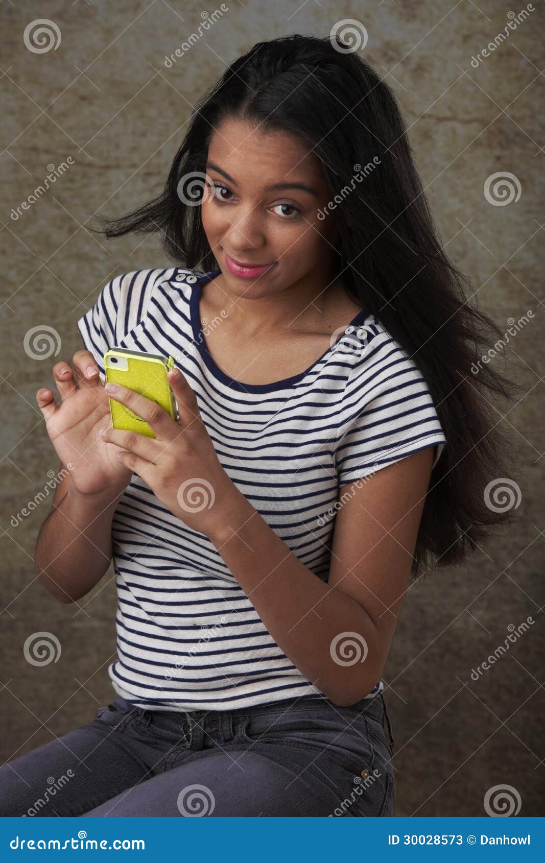 Teenage Text Message stock image. Image of studio, closeup - 30028573