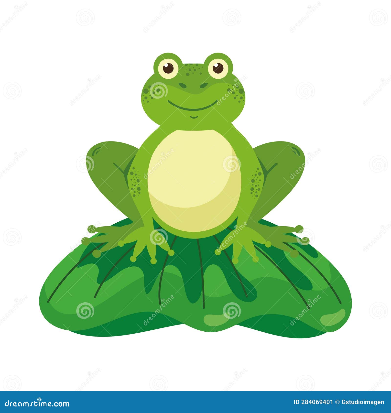 Smiling toad sitting stock vector. Illustration of humor - 284069401