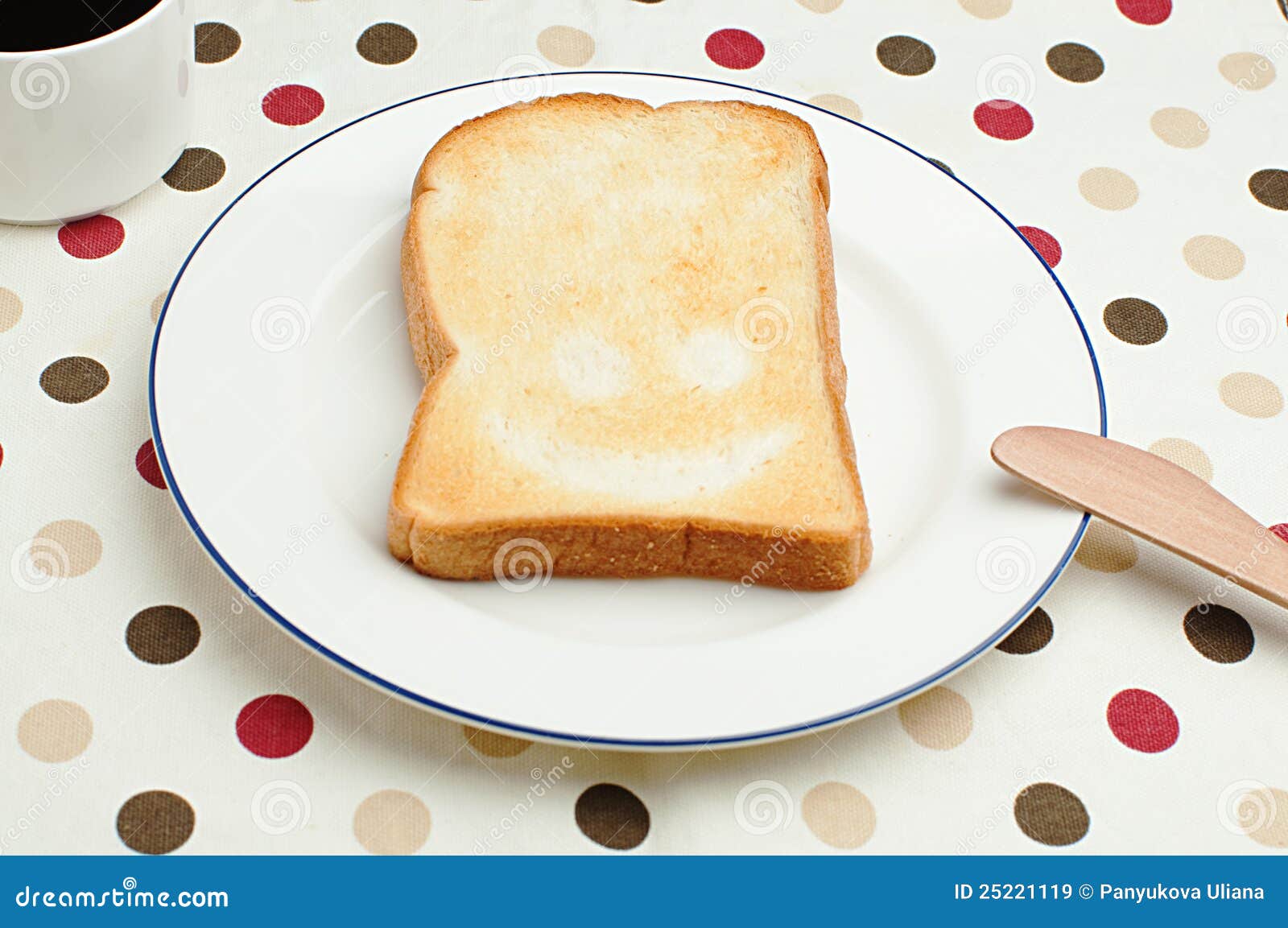 Smiling toast stock image. Image of happy, knife, table - 25221119