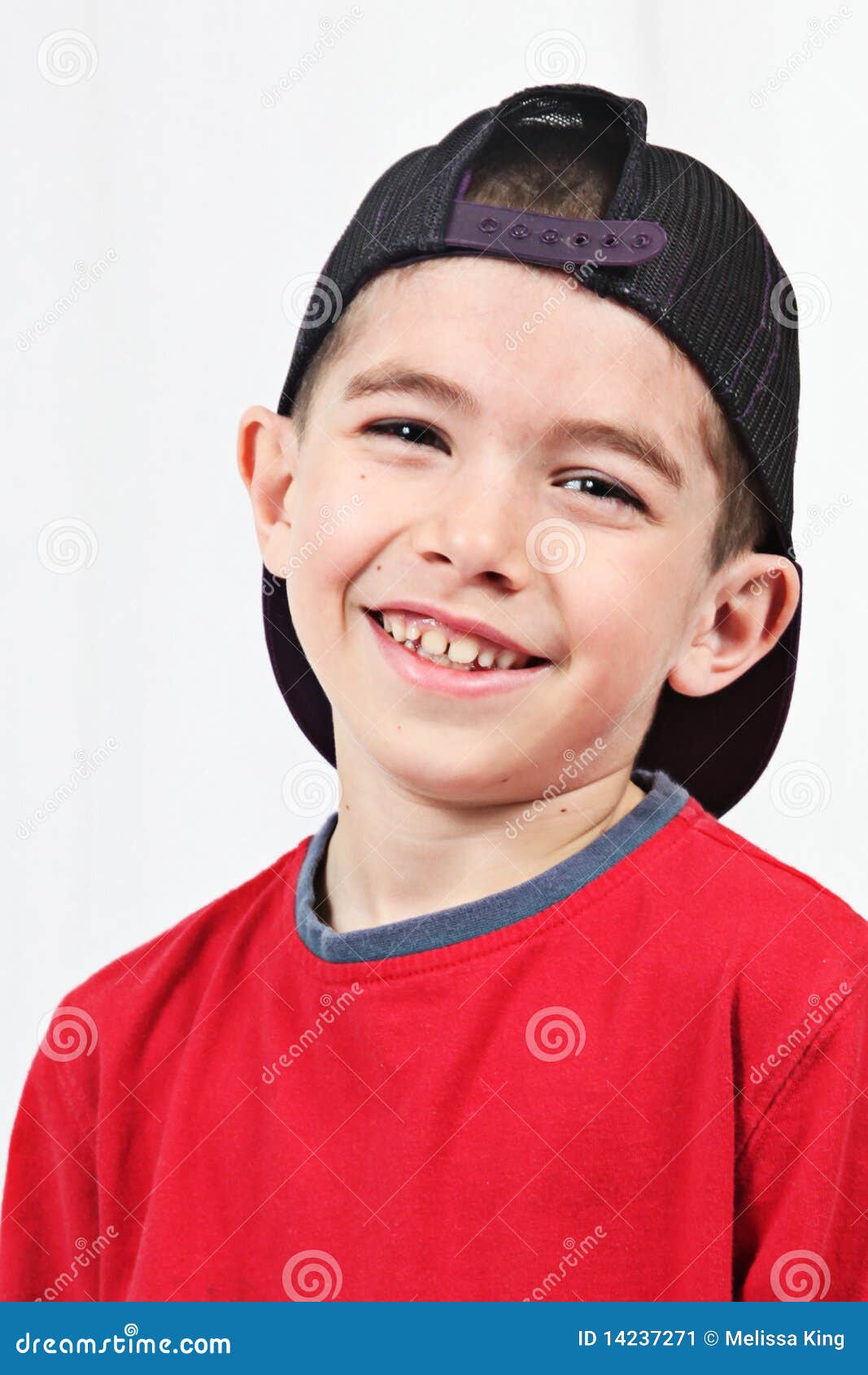 Smiling toddler in cap stock image. Image of kiddie, happiness - 14237271