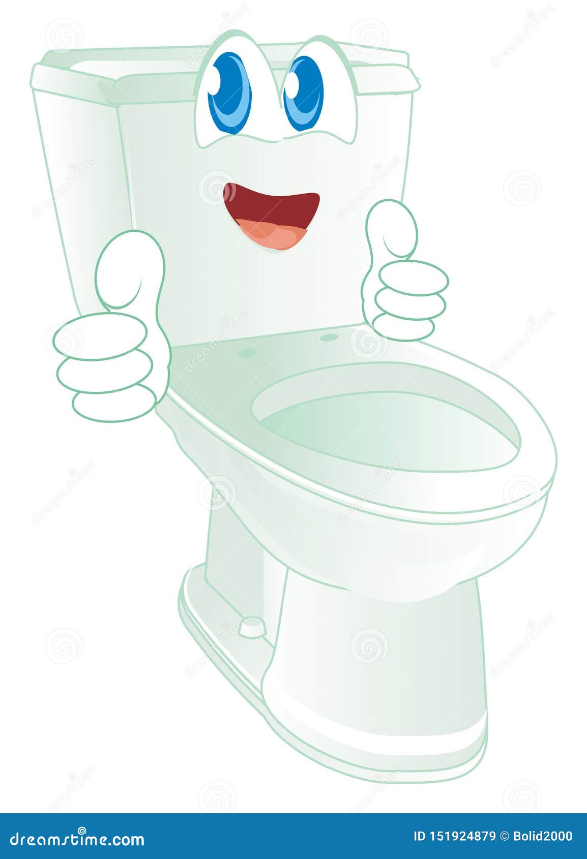 Happy WC with gesture stock illustration. Illustration of relief ...