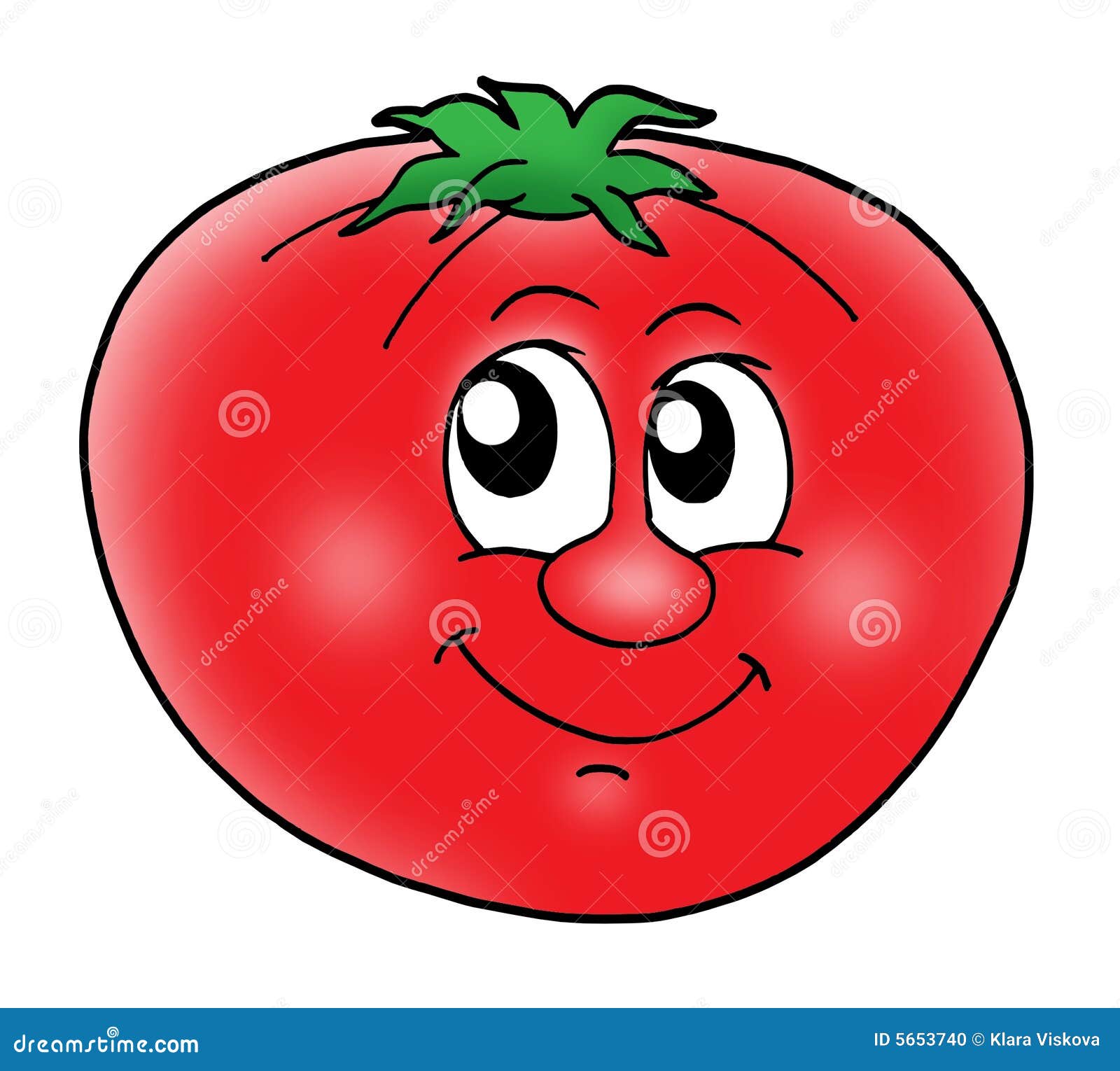 Smiling tomato stock illustration. Illustration of drawing - 5653740
