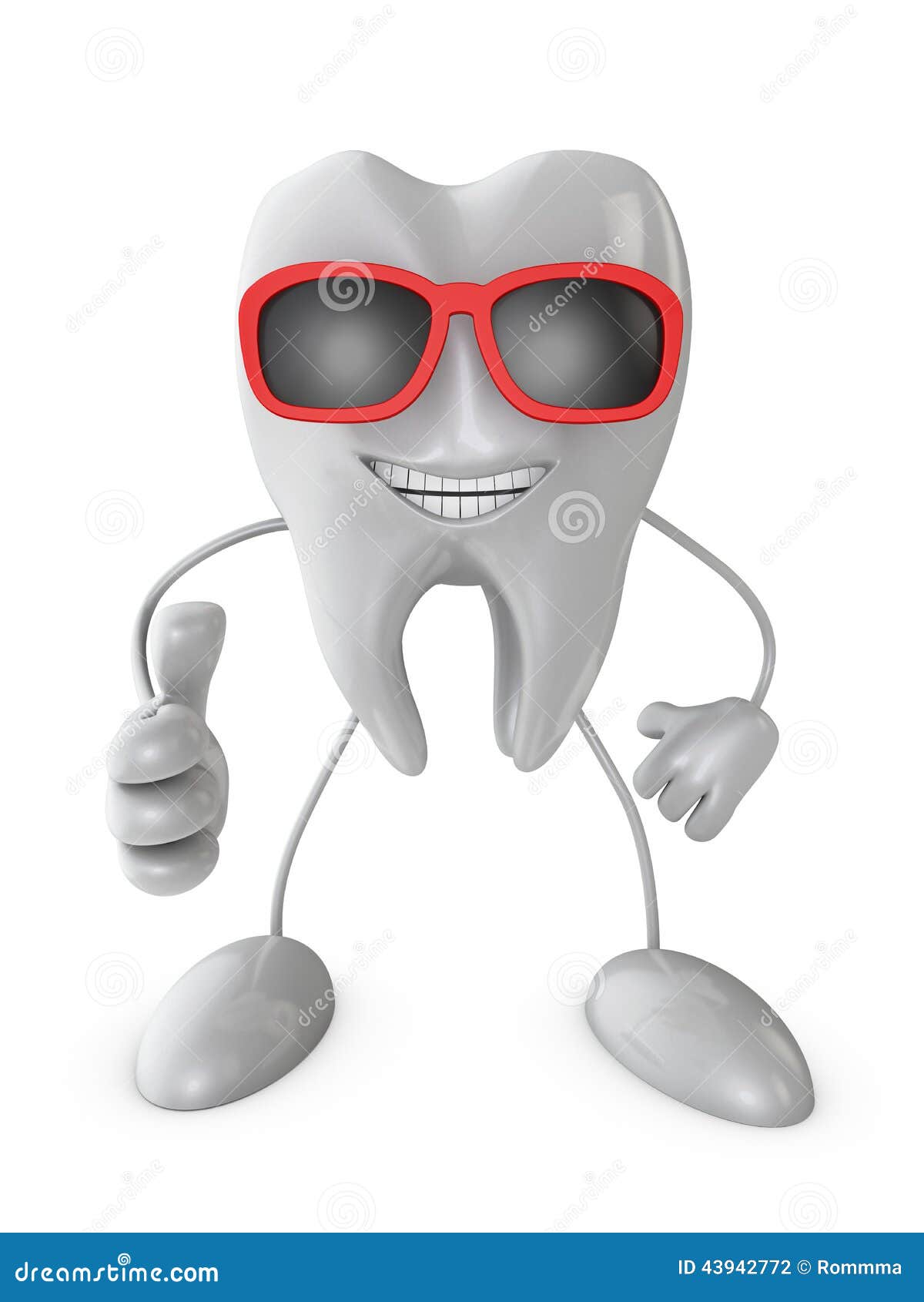 Smiling tooth stock illustration. Illustration of character - 43942772