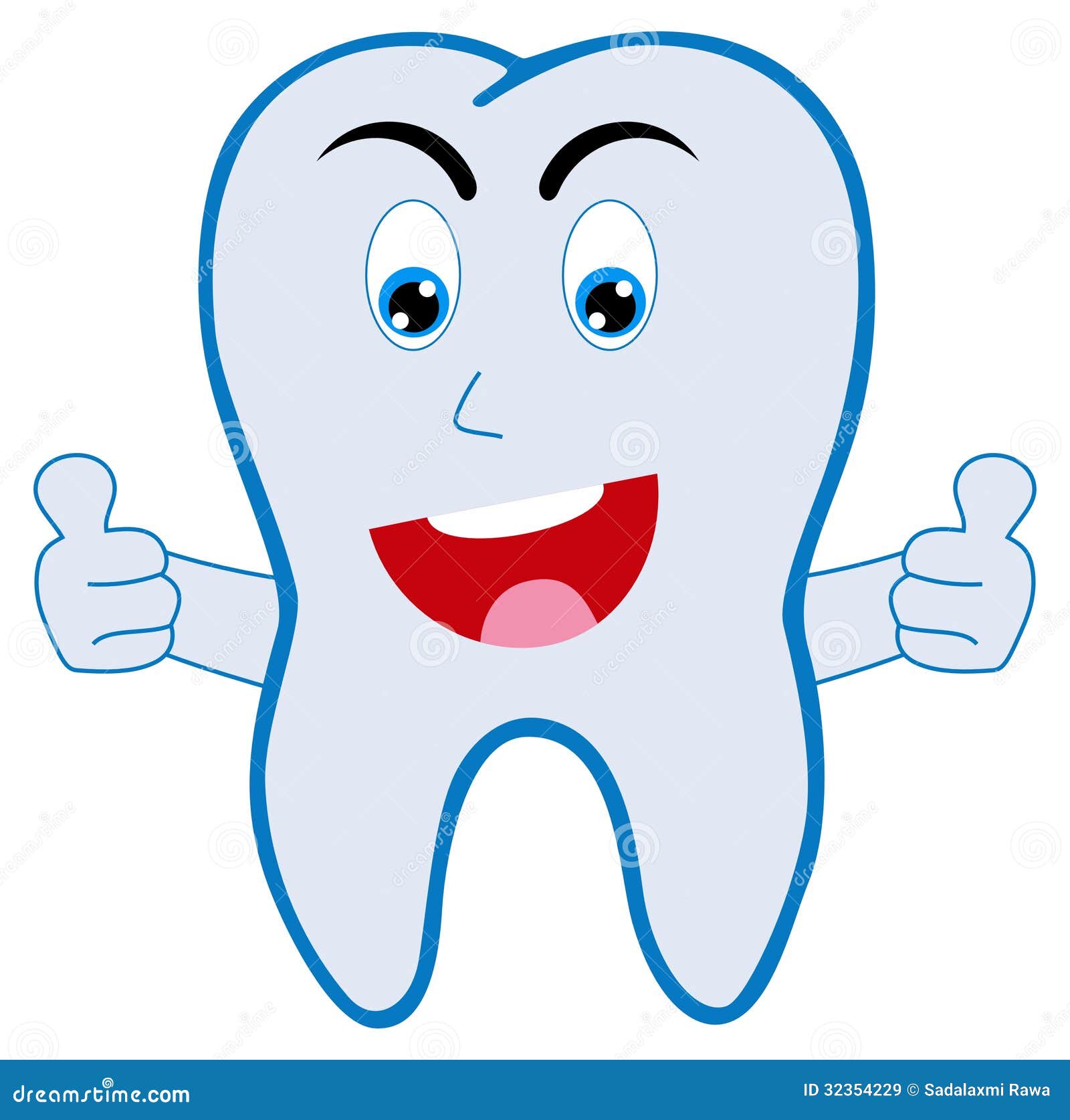 Smiling tooth stock vector. Illustration of happy, tooth - 32354229