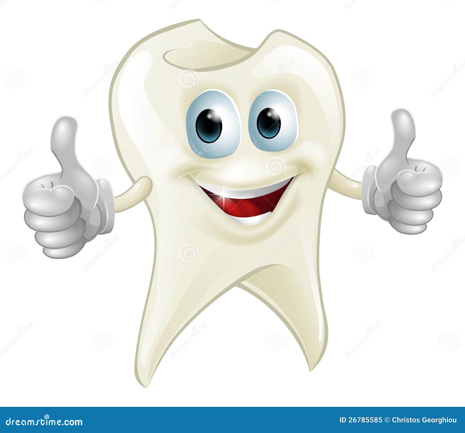 Smiling Tooth With A Metal Implant. Cute Character With Facial ...