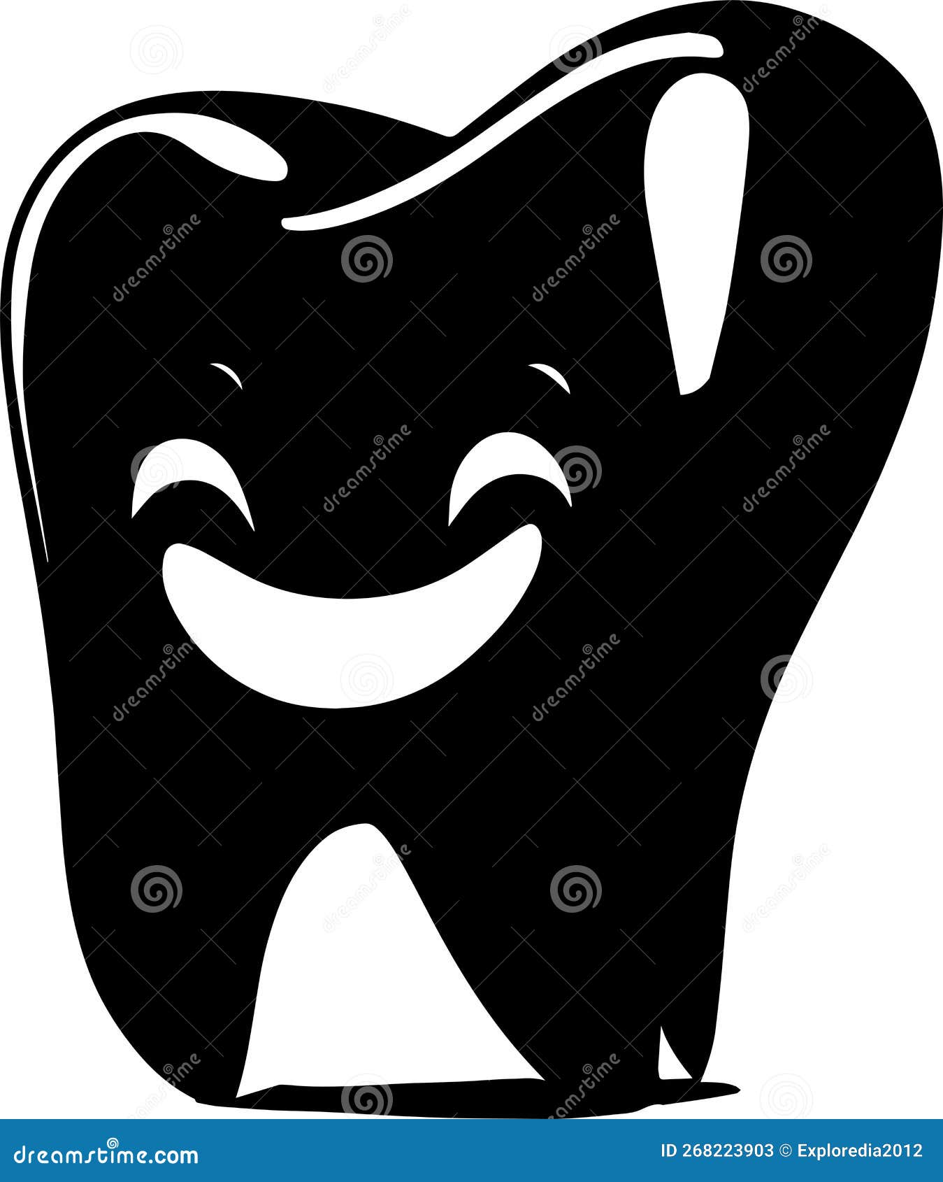 Smiling Tooth Monogram Dentist Logo Stock Vector - Illustration of ...