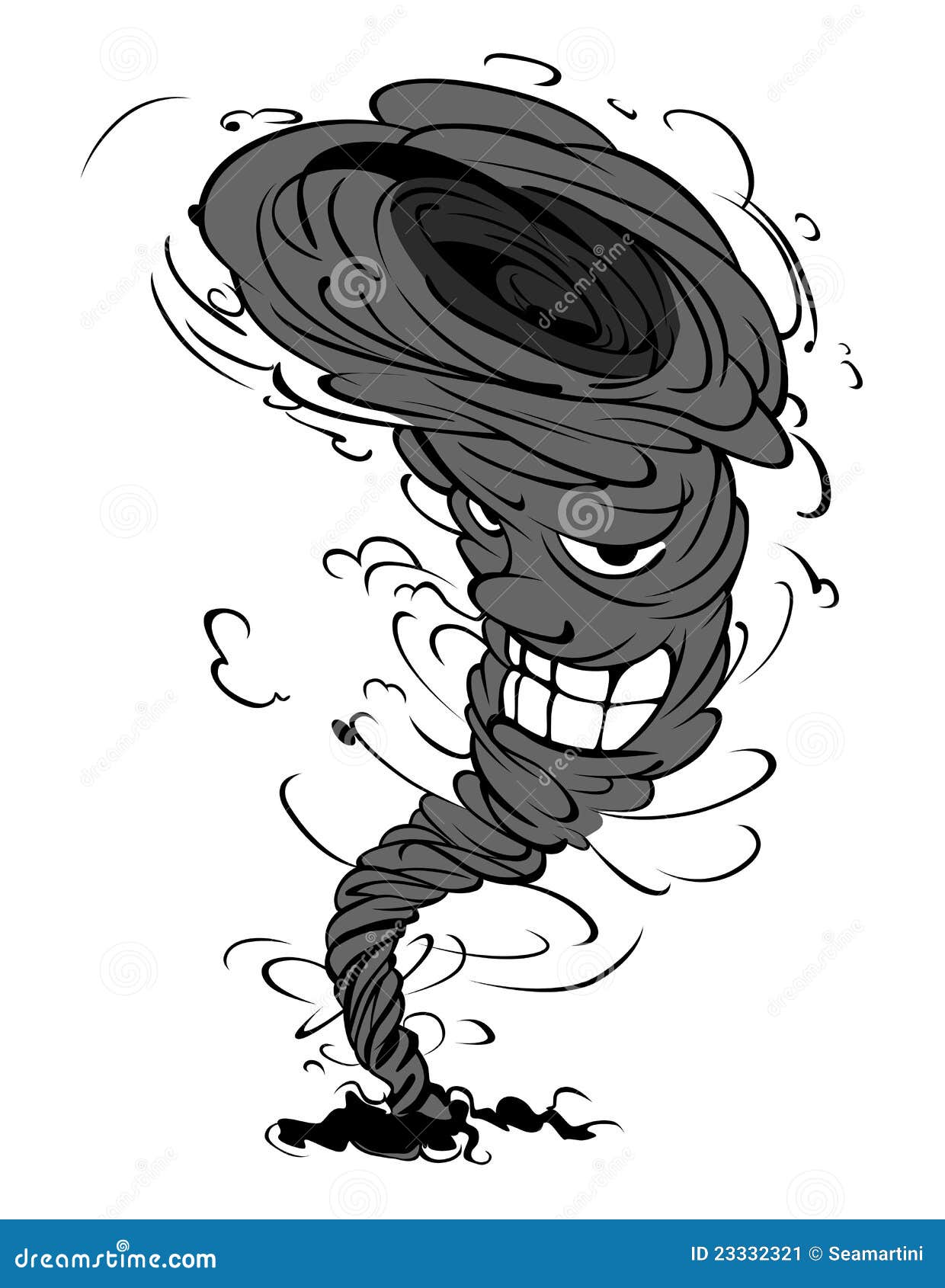 Smiling tornado stock vector. Illustration of dark, face - 23332321