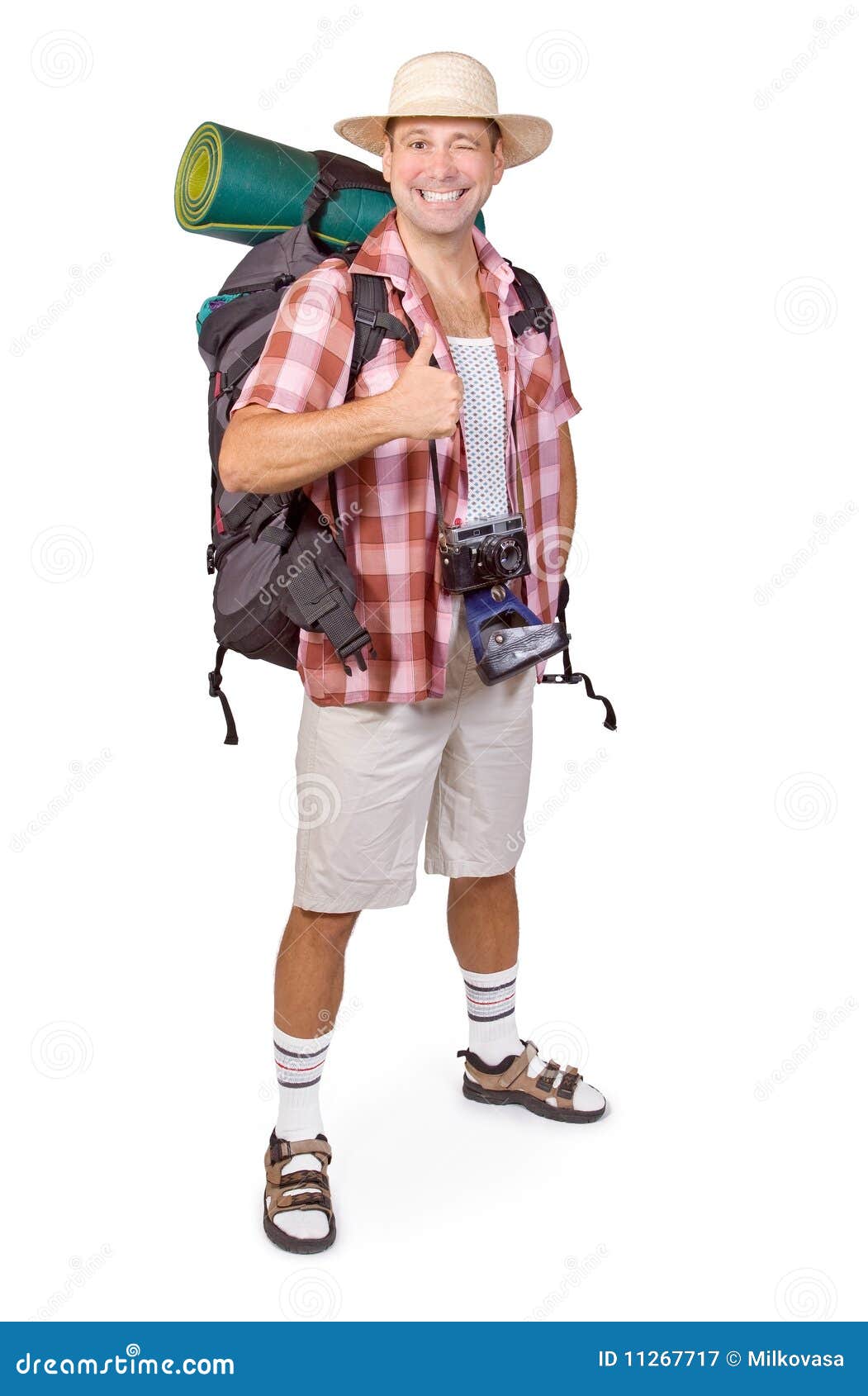 Smiling tourist stock image. Image of cheerful, male - 11267717