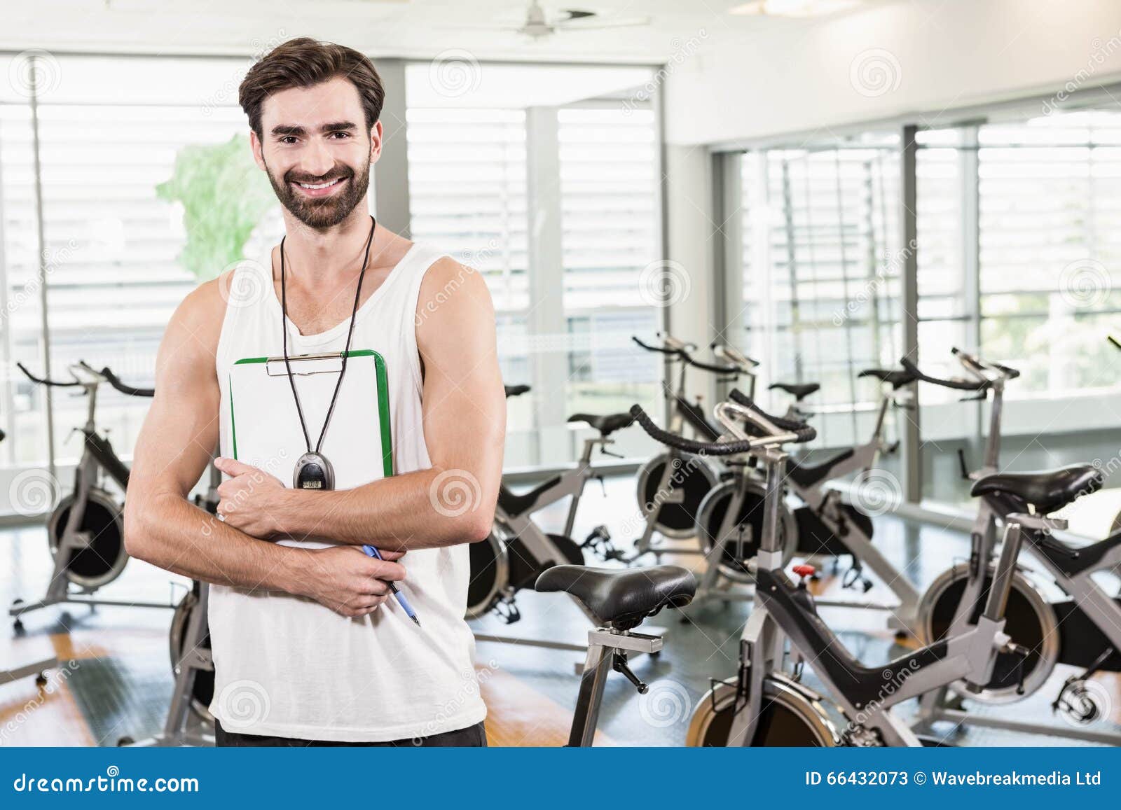 Smiling Trainer Looking at the Camera Stock Image - Image of physical ...