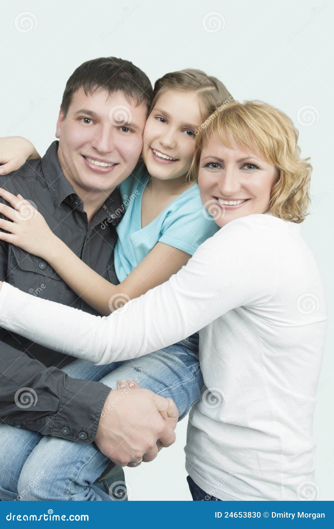 Smiling trio stock photo. Image of hand, teenage, little - 24653830
