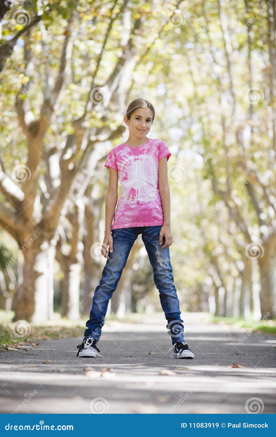 Tween Girl Sit In Lotus Yoga Pose Royalty-Free Stock Photo ...