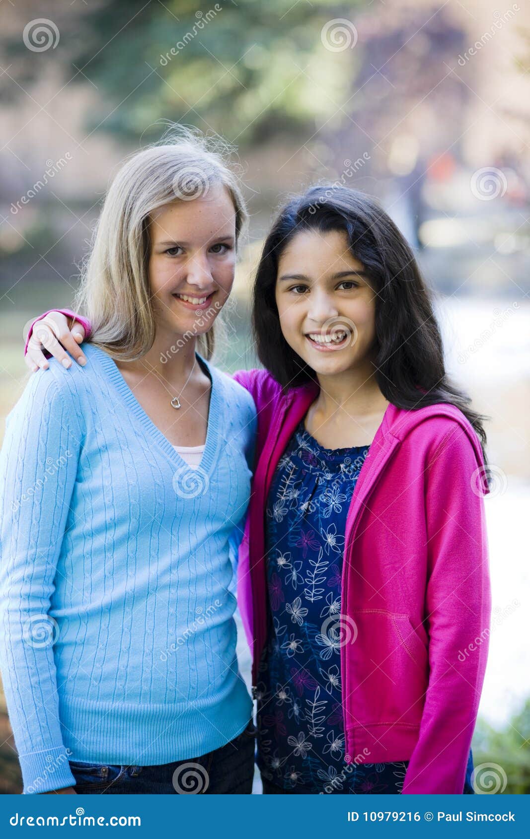 Two Tween Girls Riding On Amusement In Playground In Funpark Royalty ...