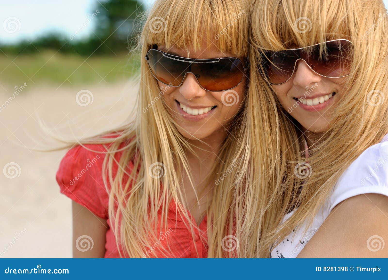 Smiling twins stock photo. Image of beautiful, attractive - 8281398