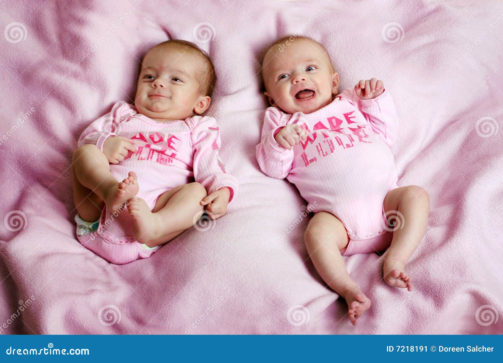 Cute Smiling Twin Babies
