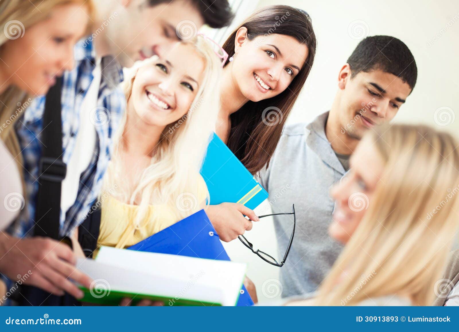 Smiling University Students Stock Image - Image of black, color: 30913893