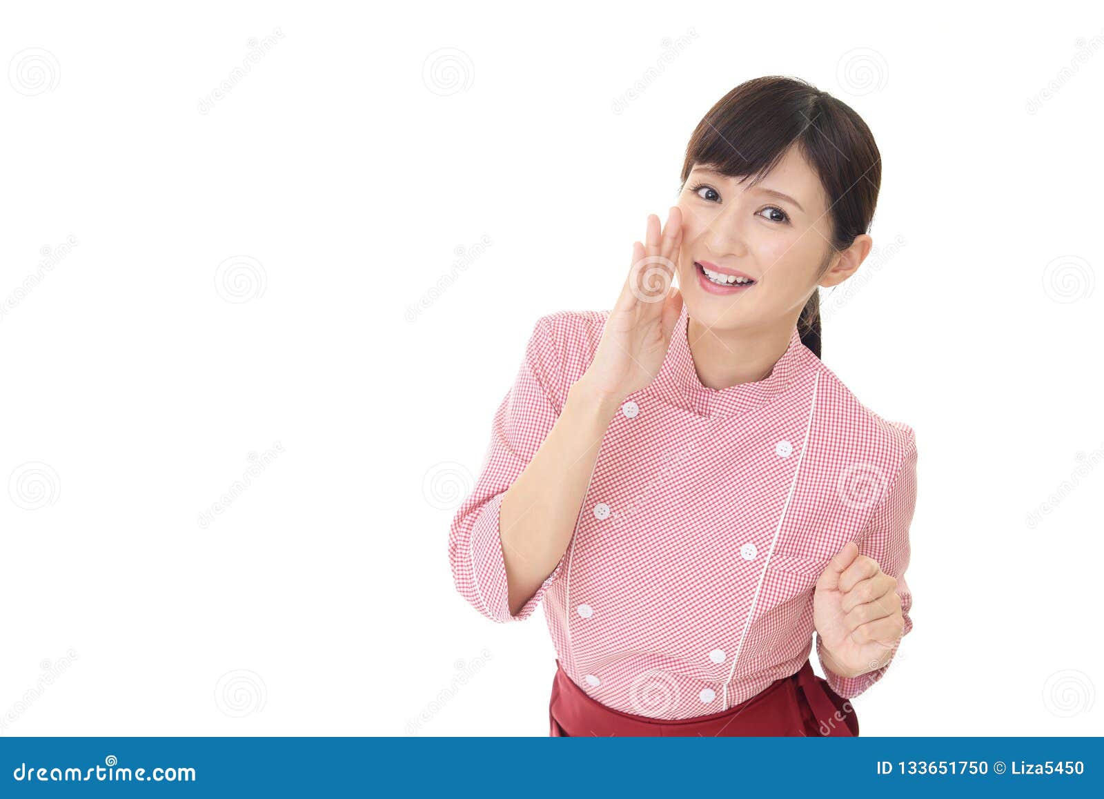 A smiling waitress stock photo. Image of adult, happy - 133651750