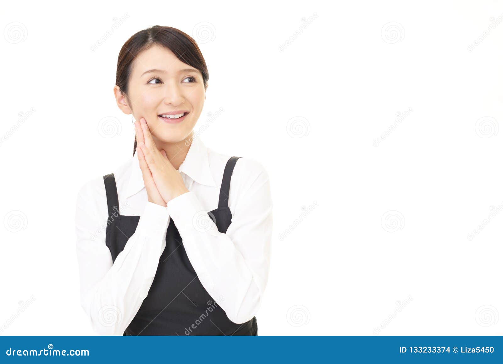A smiling waitress stock photo. Image of business, okinawa - 133233374