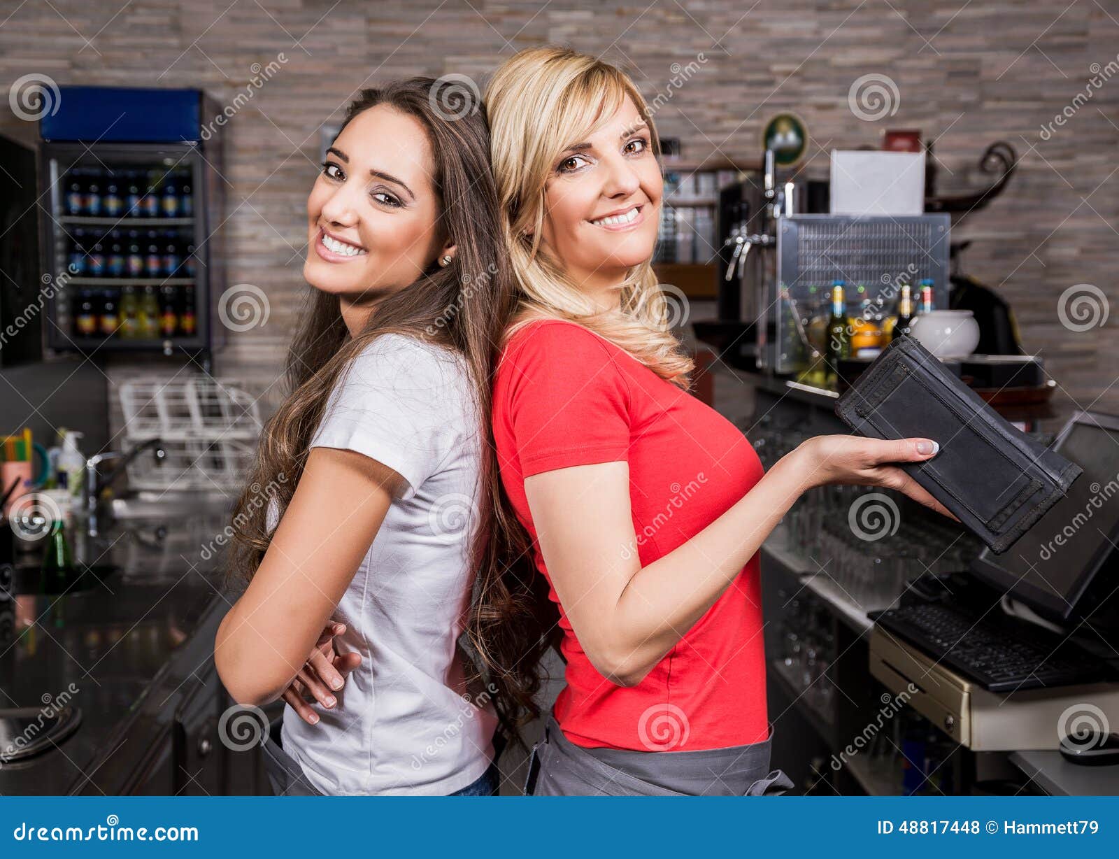 Smiling waitress stock photo. Image of waitress, smile - 48817448