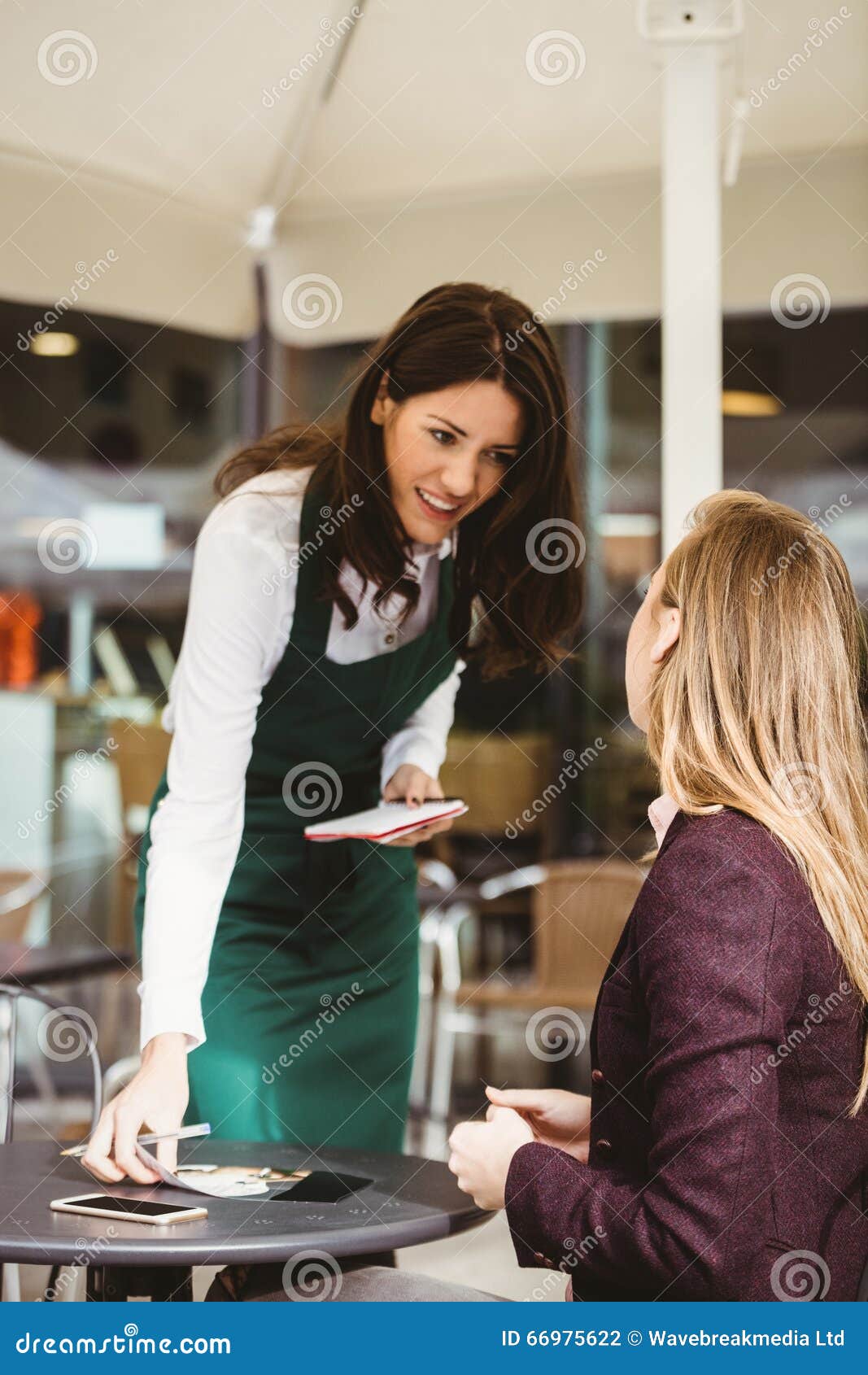 Smiling Waitress Taking an Order Stock Photo - Image of menu, caucasian ... Smiling Waitress Taking an Order Stock Photo - Image of menu, caucasian ...