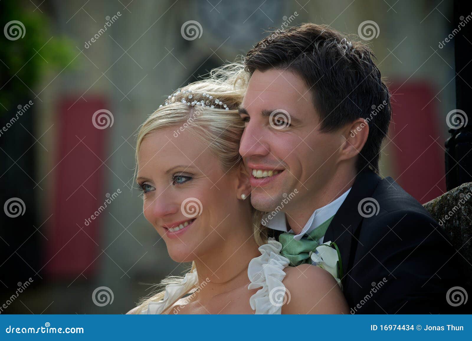 Smiling wedding couple stock photo. Image of groom, woman - 16974434