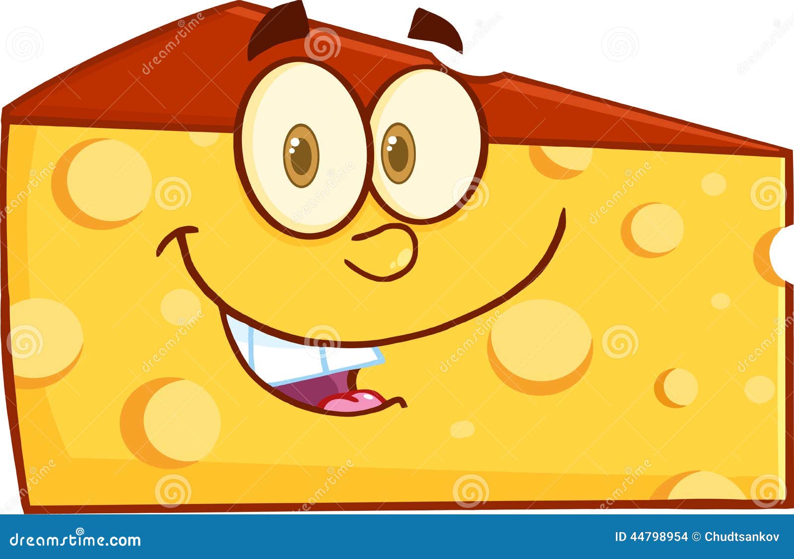 Smiling Wedge of Cheese Cartoon Character Stock Vector - Illustration ...