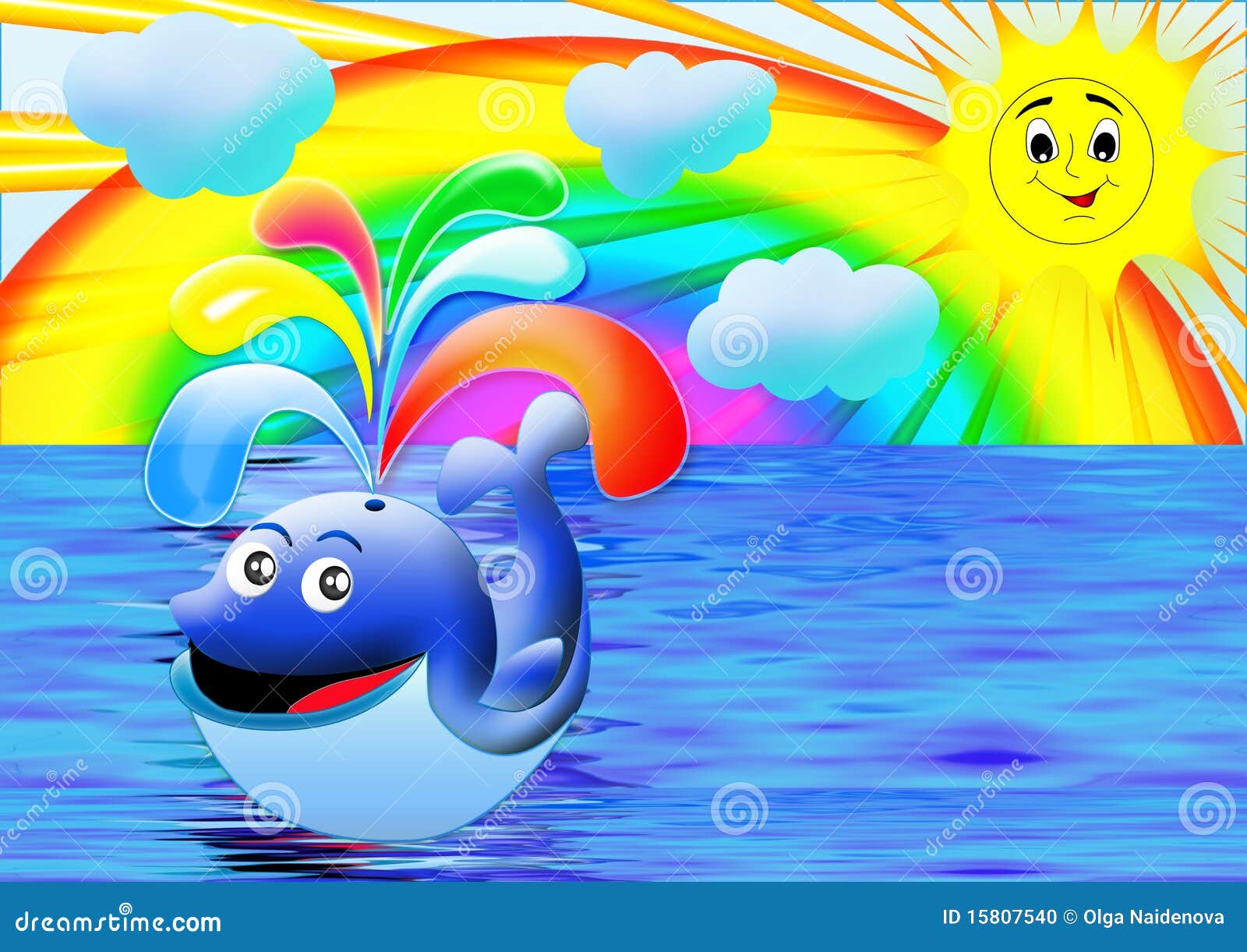 Smiling whale stock illustration. Illustration of imagery - 15807540